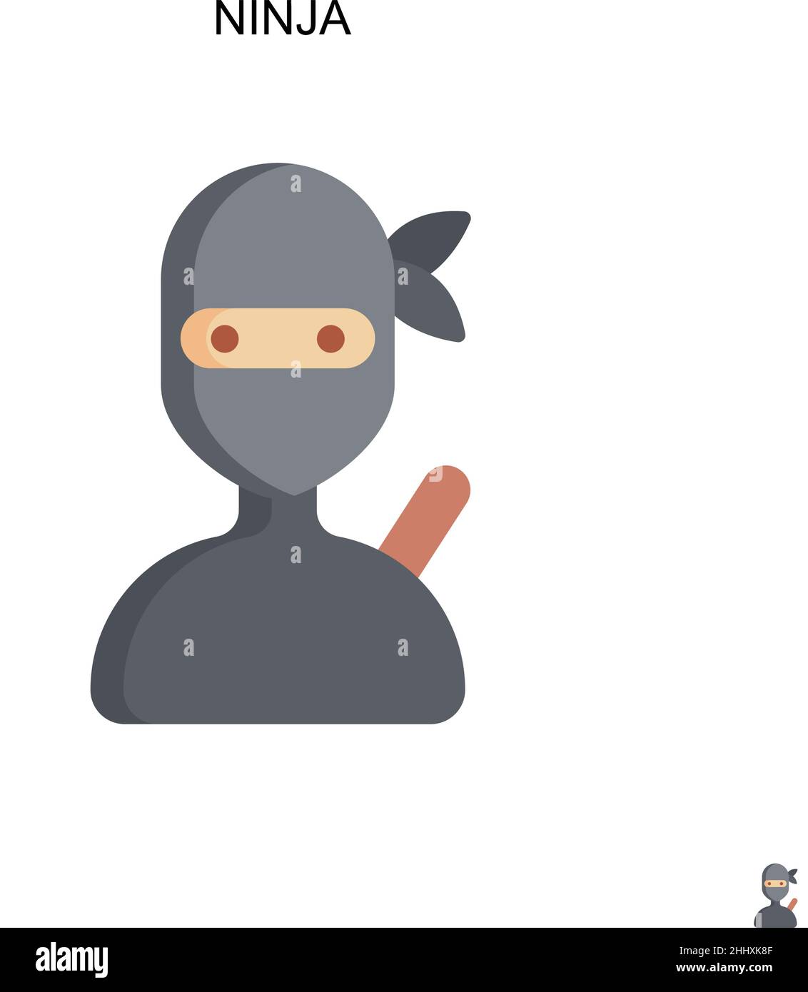 Ninja Simple vector icon. Illustration symbol design template for web ...