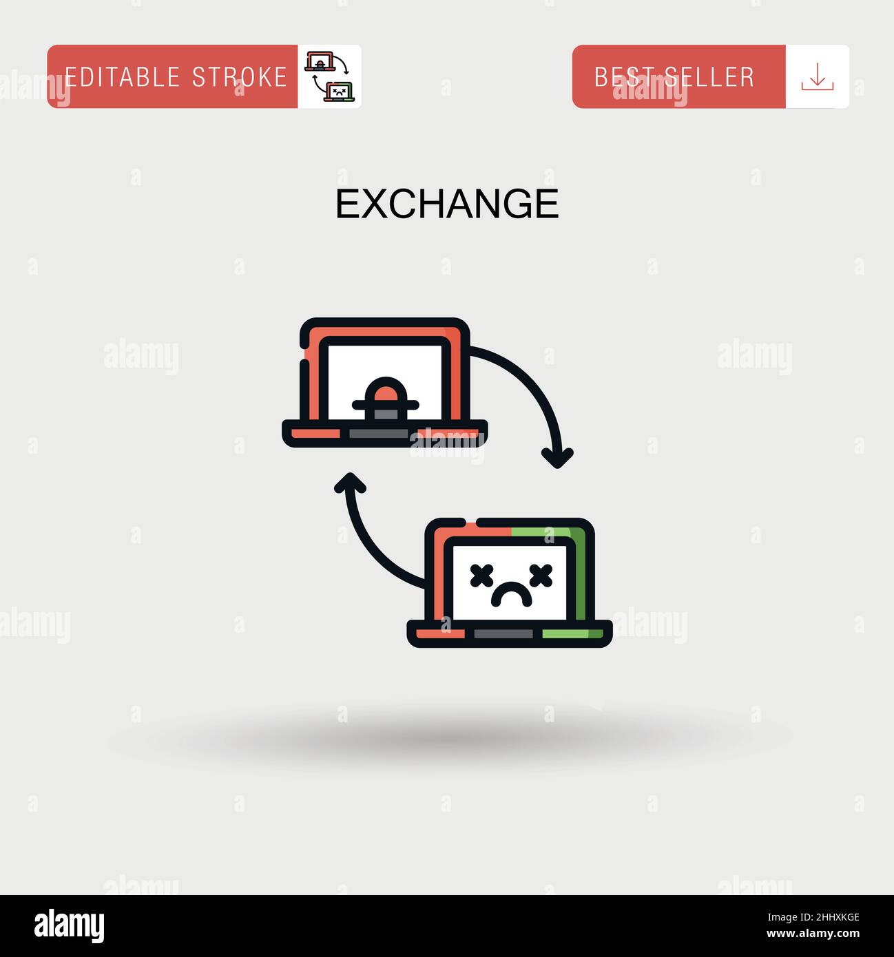 Exchange Simple vector icon Stock Vector Image & Art - Alamy