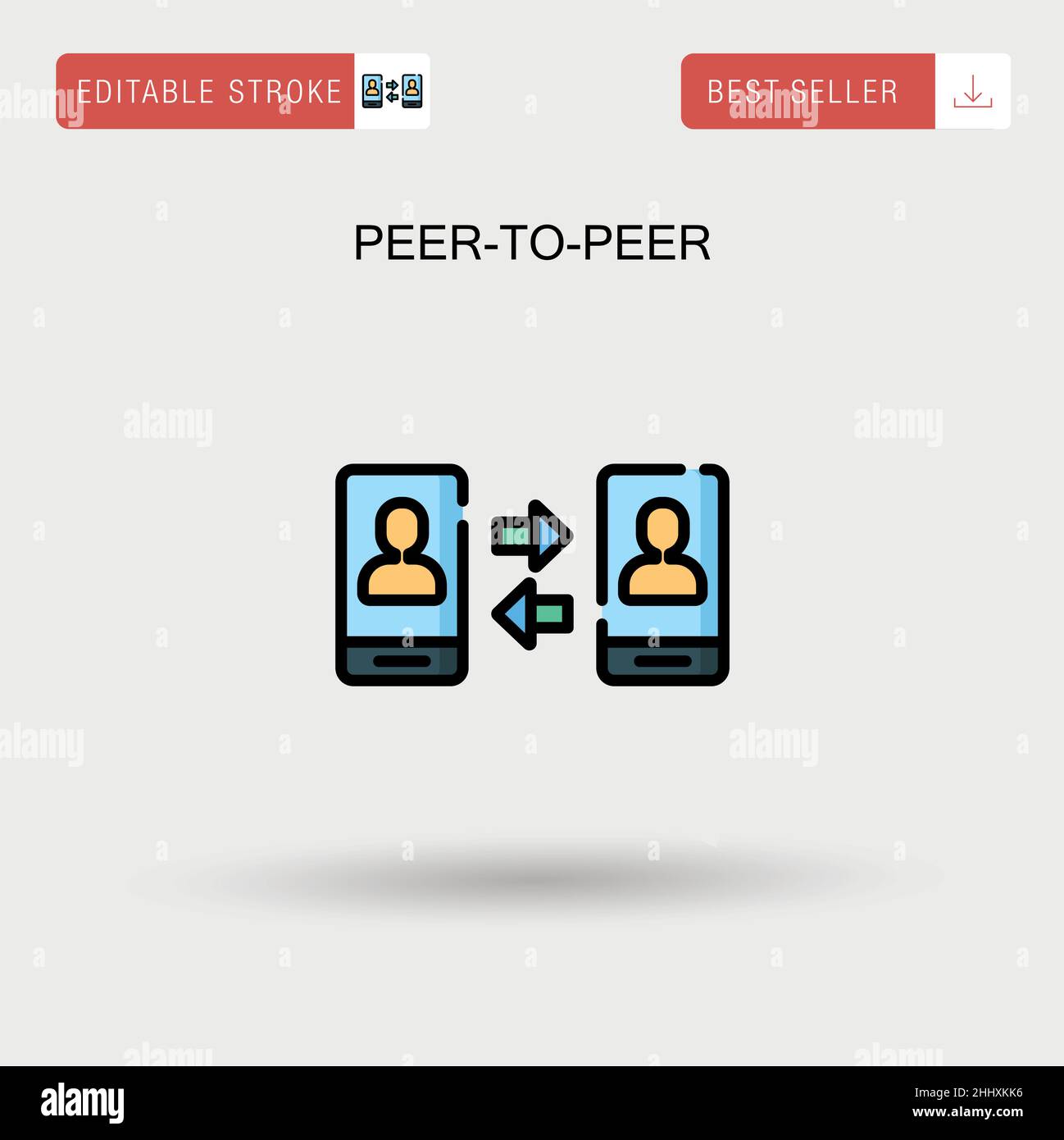 Peer-to-peer Simple vector icon Stock Vector Image & Art - Alamy