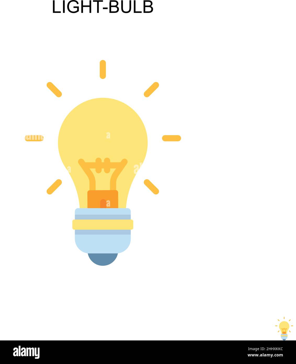 Light-bulb Simple vector icon. Illustration symbol design template for ...