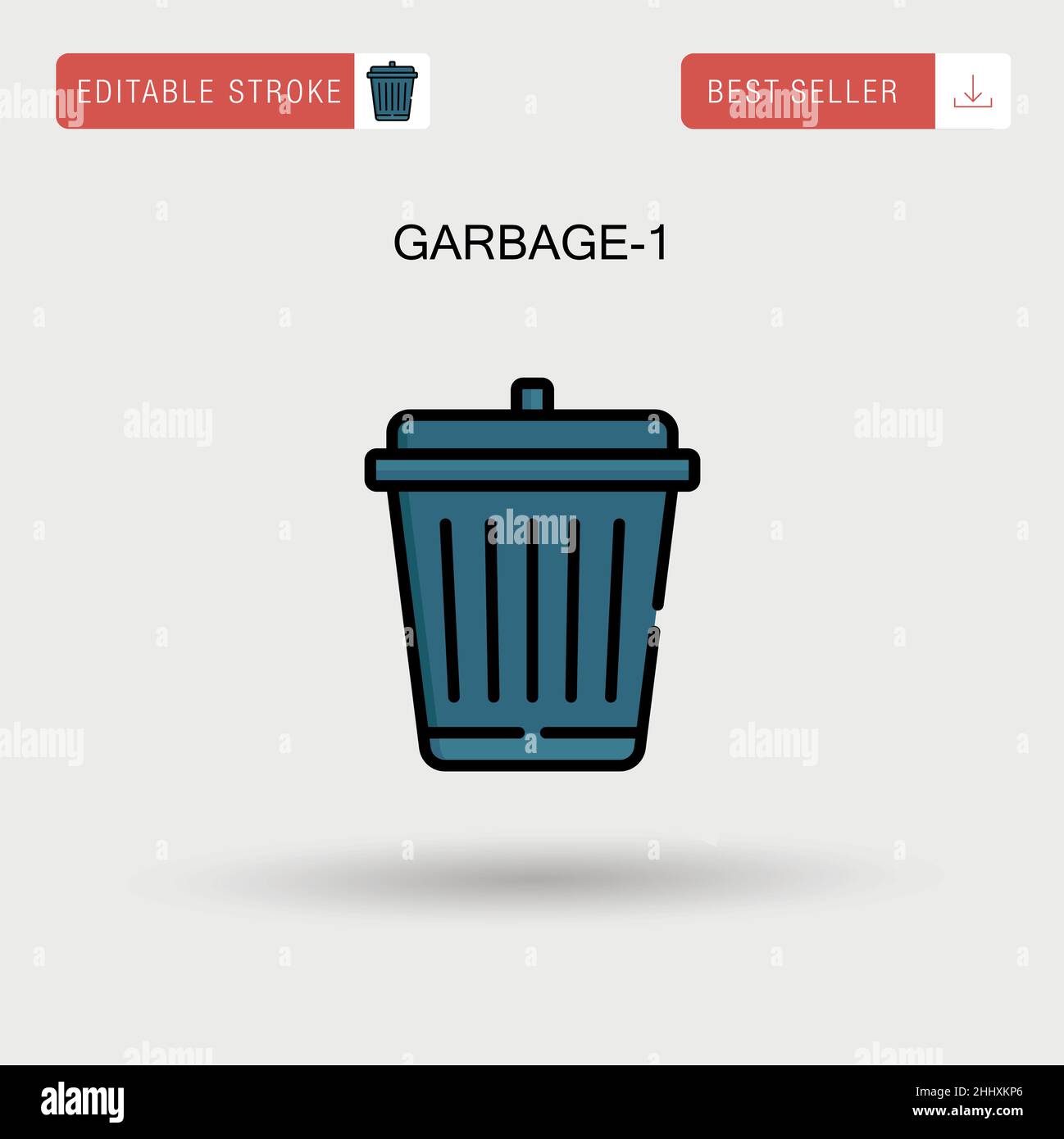 Garbage-1 Simple vector icon Stock Vector Image & Art - Alamy