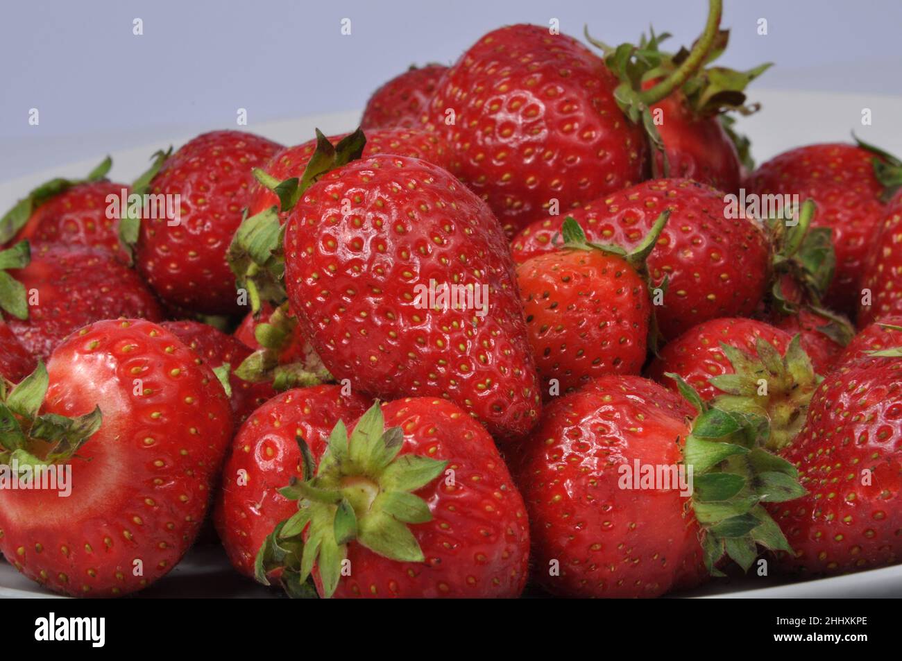 Red delicious strawberries flying on hi-res stock photography and ...