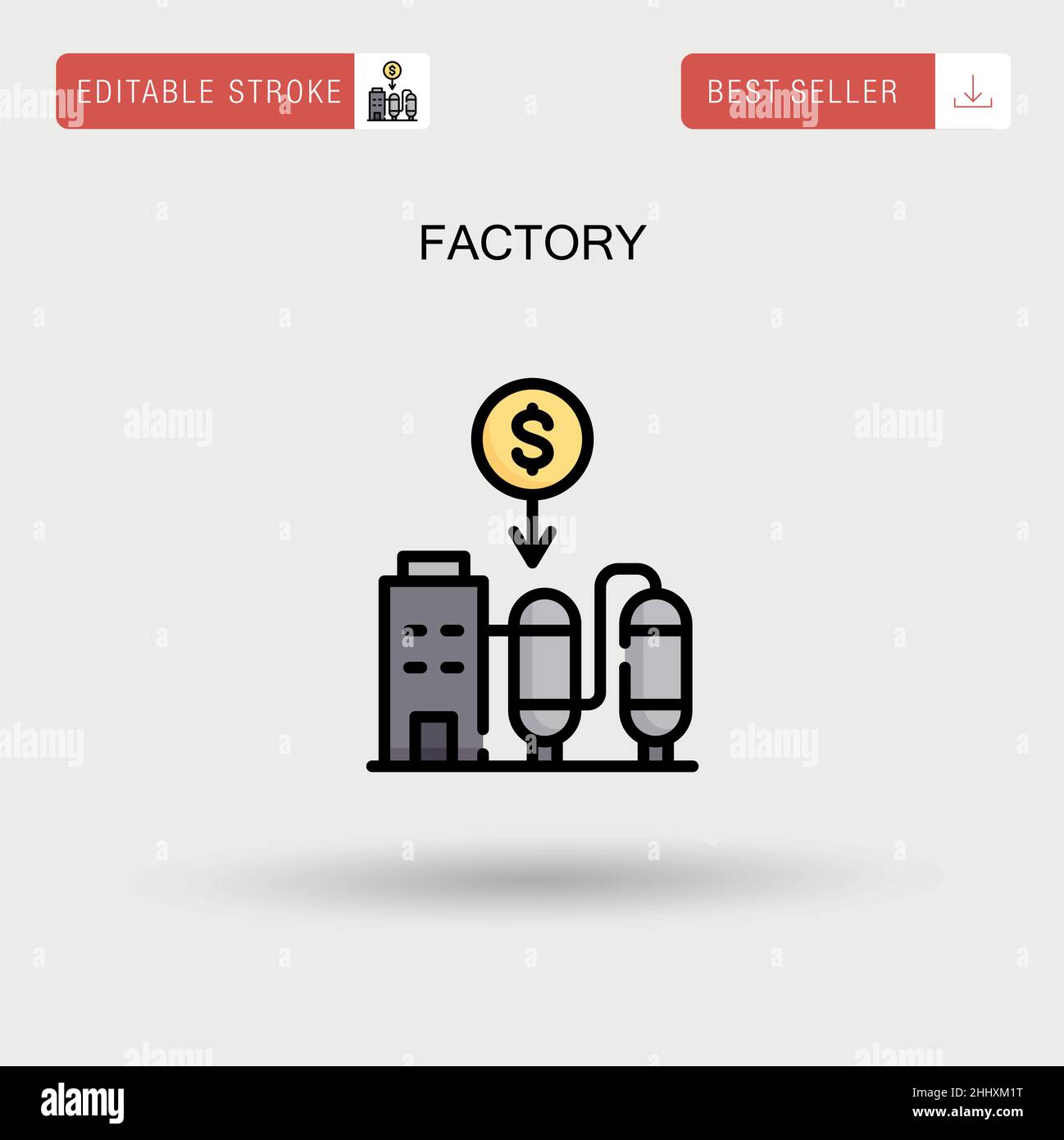 Factory Simple vector icon Stock Vector Image & Art - Alamy