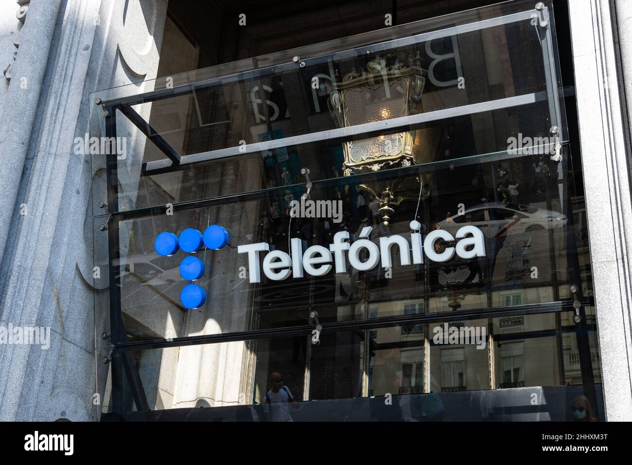 Madrid, Spain - October 10, 2021: Telefonica telecommunication Company ...