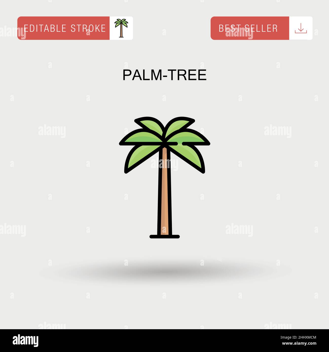 Palm-tree Simple vector icon Stock Vector Image & Art - Alamy