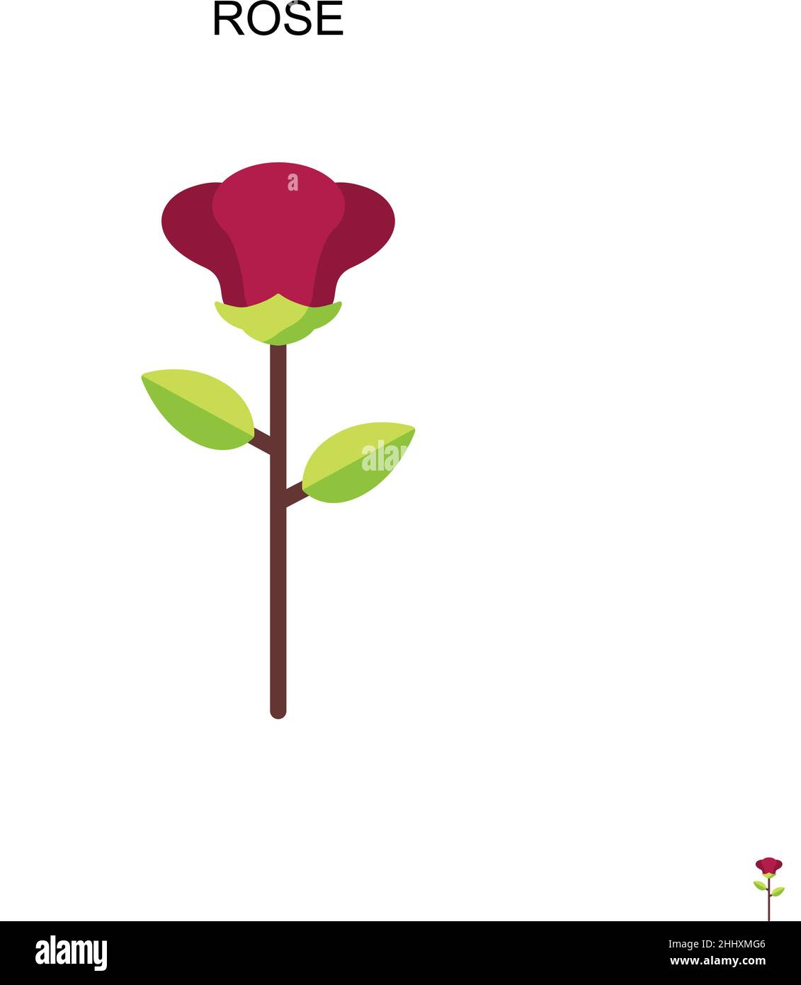 Simple single rose Stock Vector Images - Alamy