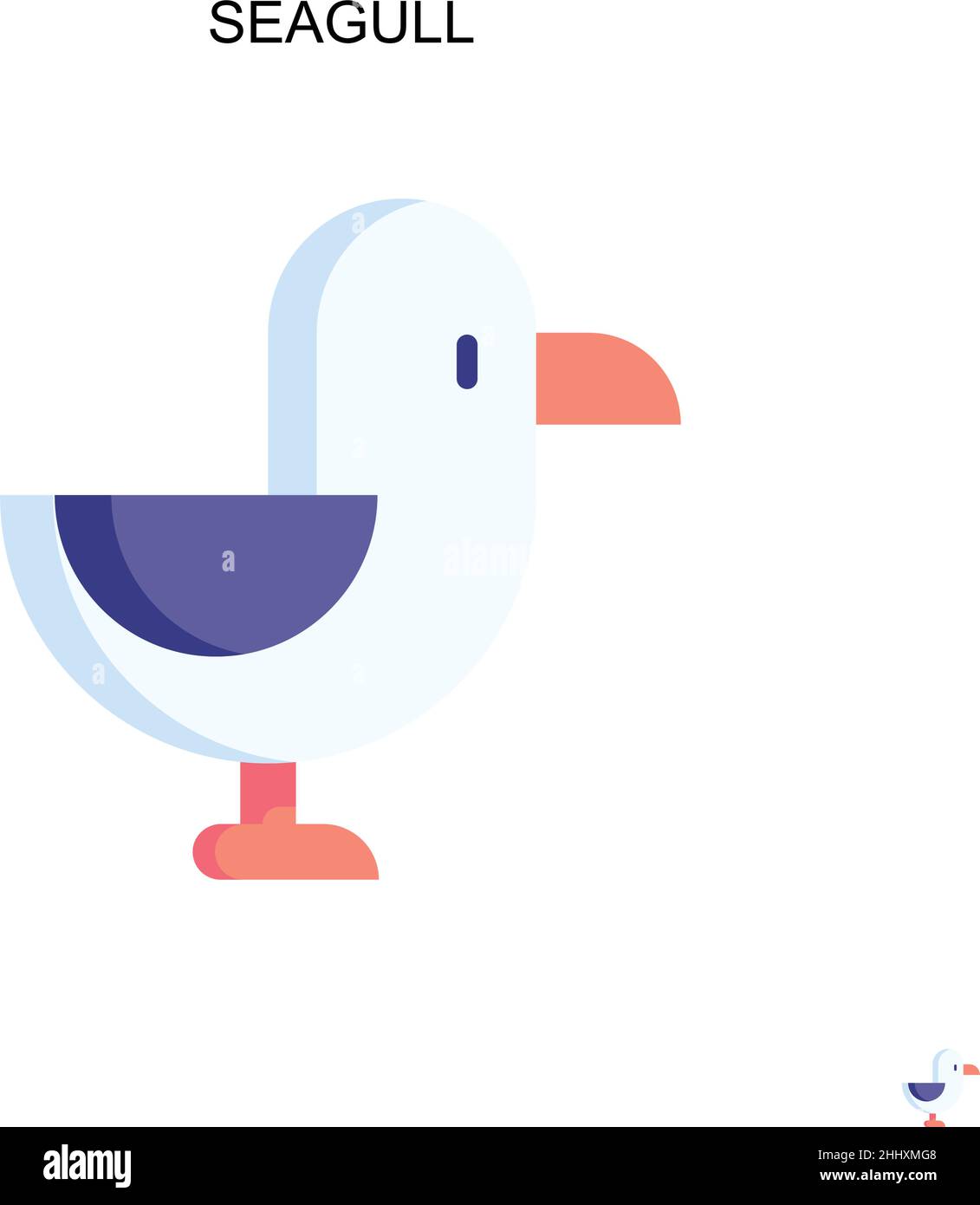 Seagull Simple vector icon. Illustration symbol design template for web ...