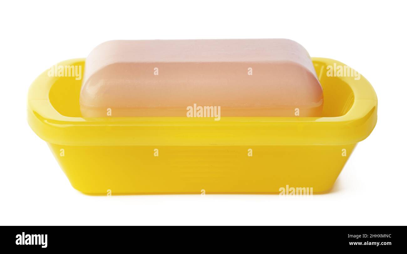 Soap and soap box isolated on a white background Stock Photo - Alamy