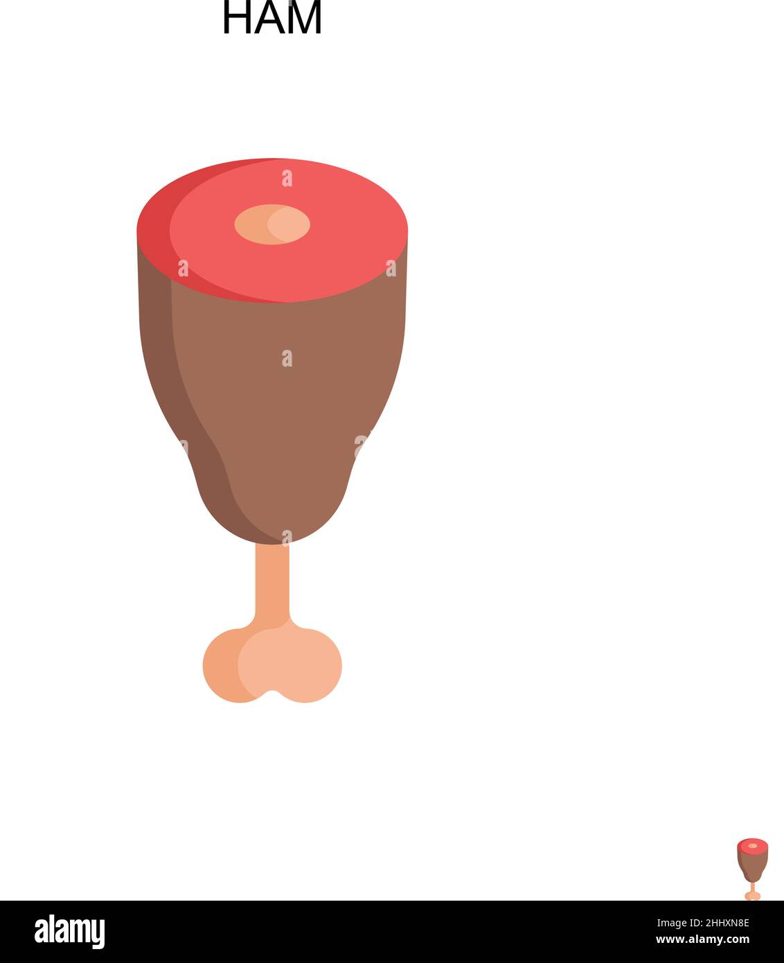 Ham Simple vector icon. Illustration symbol design template for web ...
