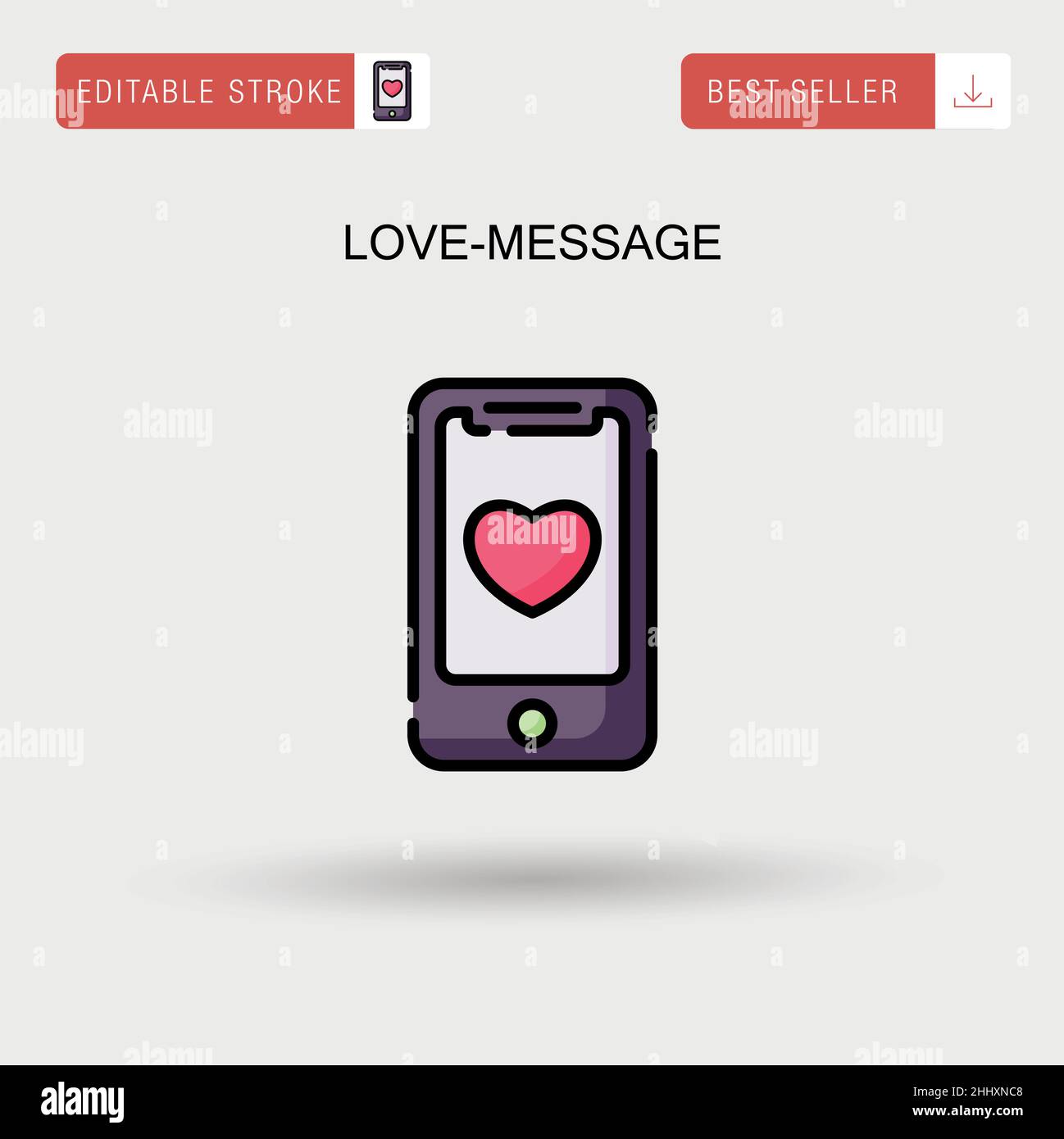 Love message icon hi-res stock photography and images - Alamy