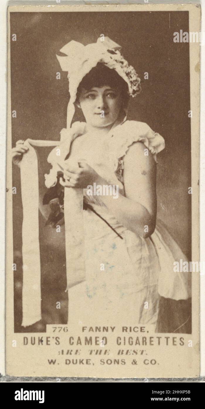 Card Number 776, Fanny Rice, from the Actors and Actresses series (N145 ...