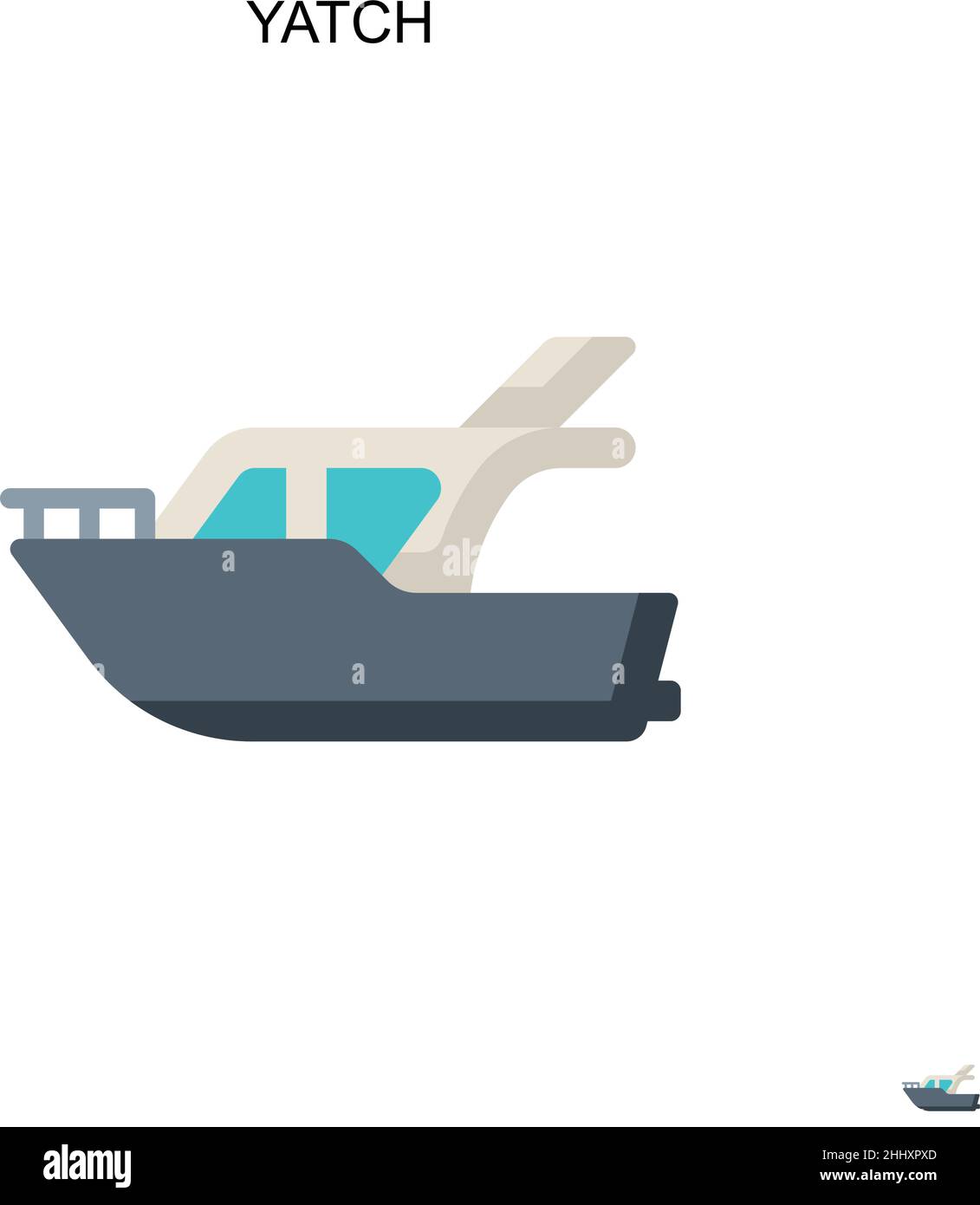 Yatch Simple vector icon. Illustration symbol design template for web ...