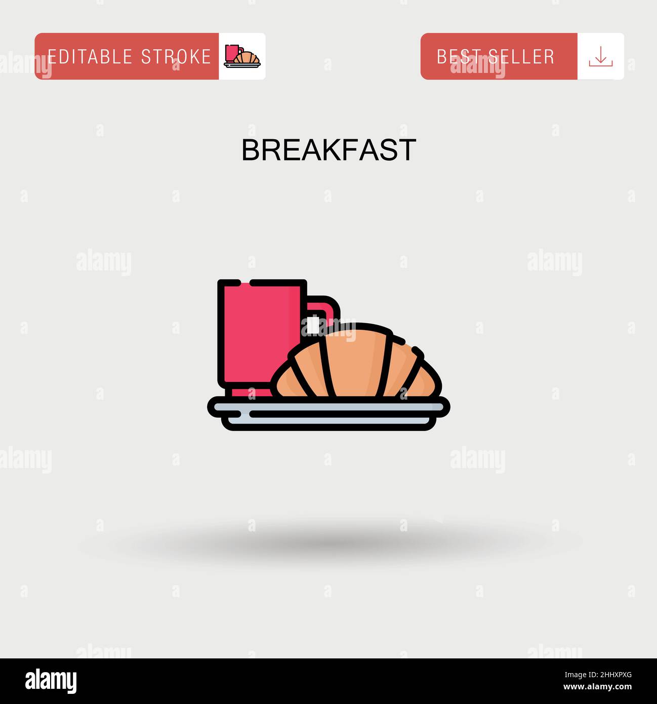 Breakfast Simple vector icon Stock Vector Image & Art - Alamy
