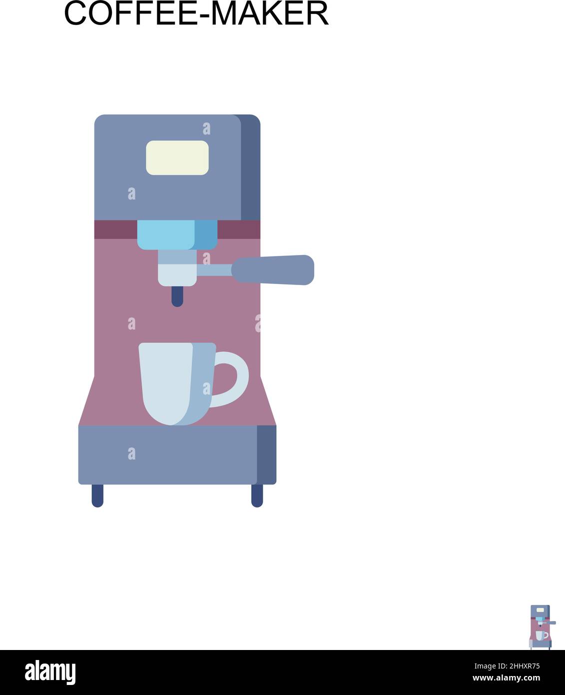 Coffee-maker Simple vector icon. Illustration symbol design template ...
