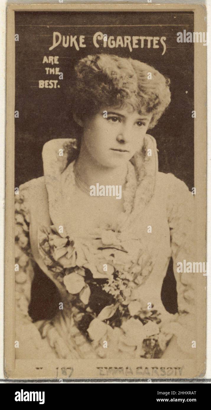 Card Number 187, Emma Carson, from the Actors and Actresses series ...