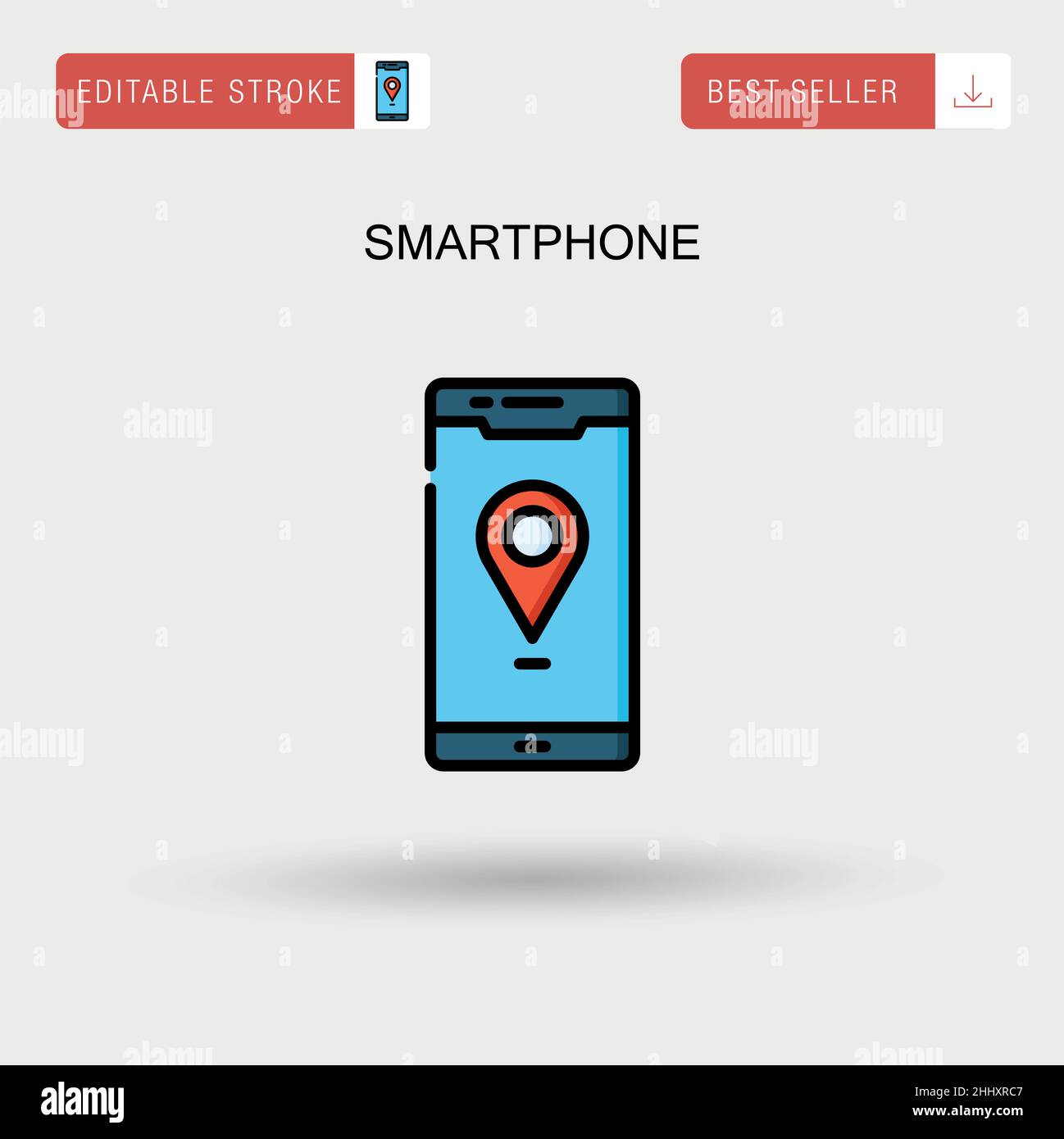 Smartphone Simple vector icon Stock Vector Image & Art - Alamy