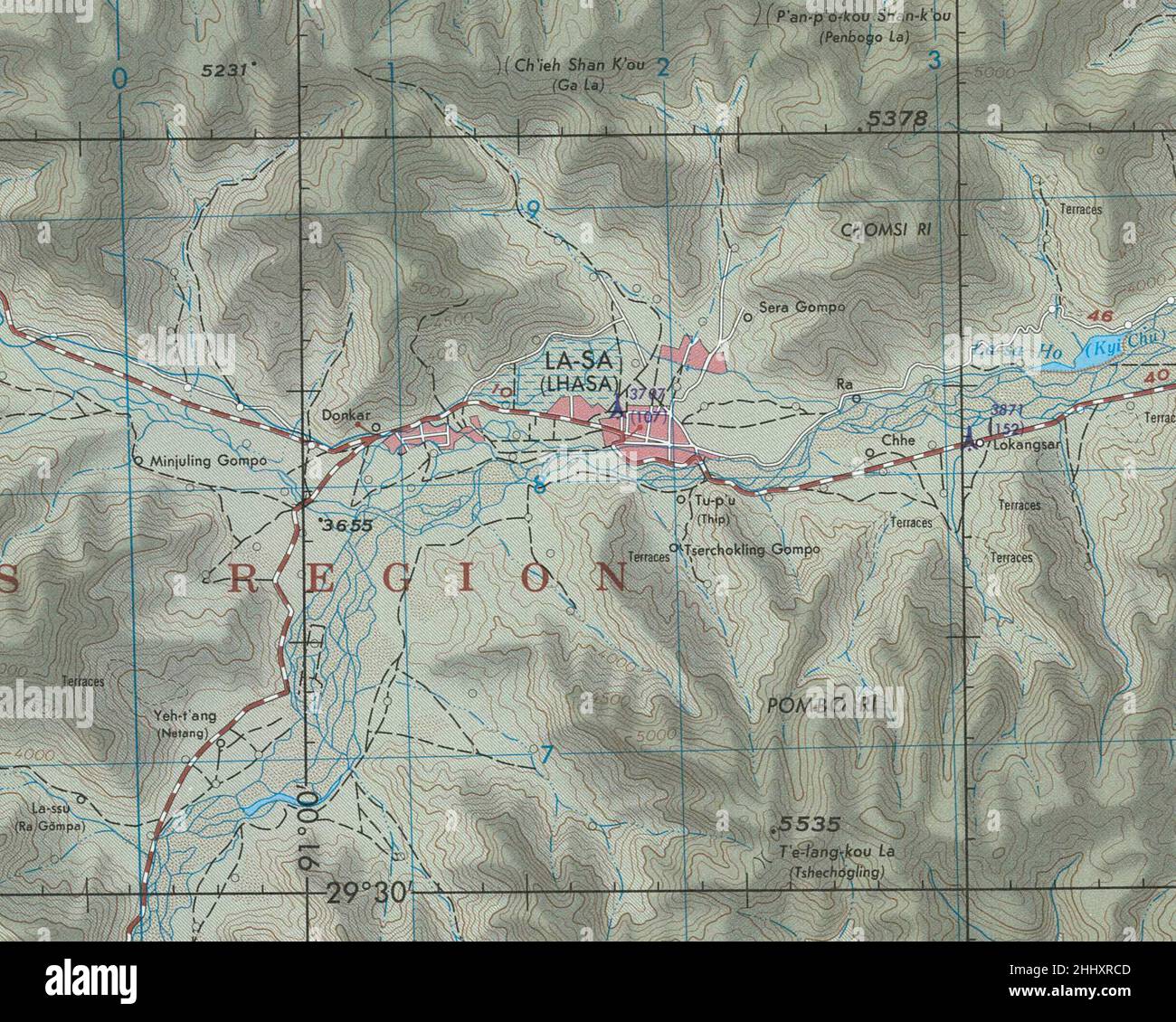 Tibet autonomous region map hi-res stock photography and images - Alamy