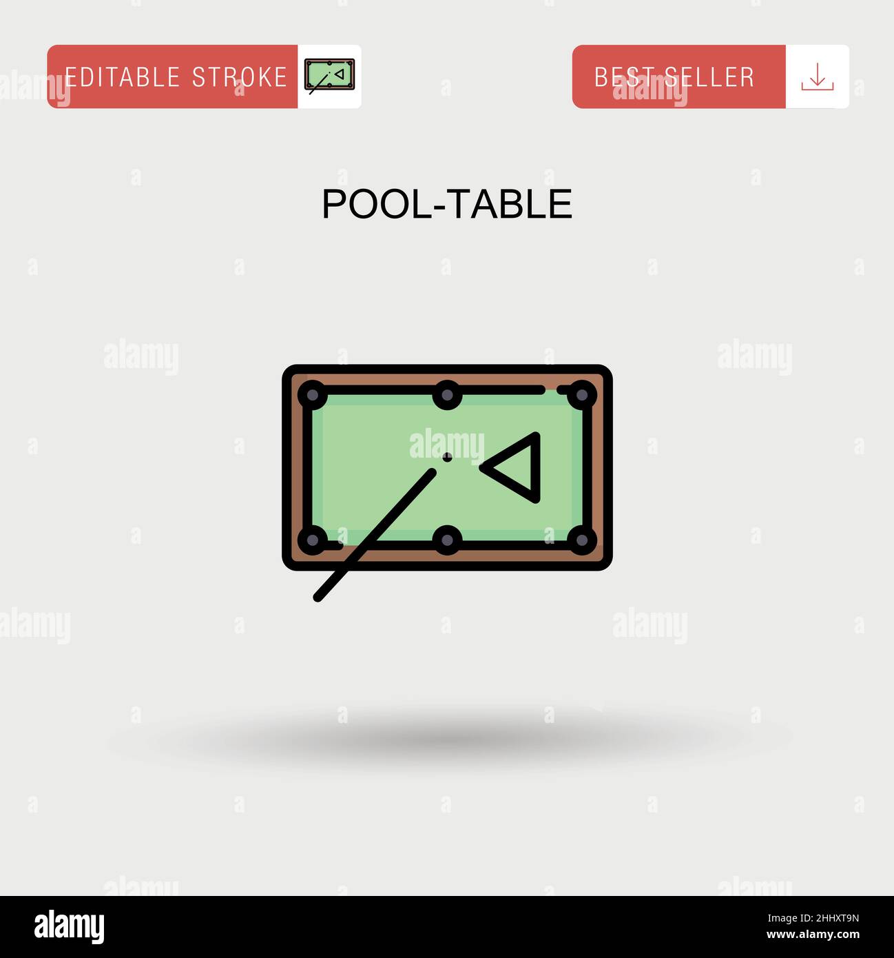 Pool-table Simple vector icon Stock Vector Image & Art - Alamy