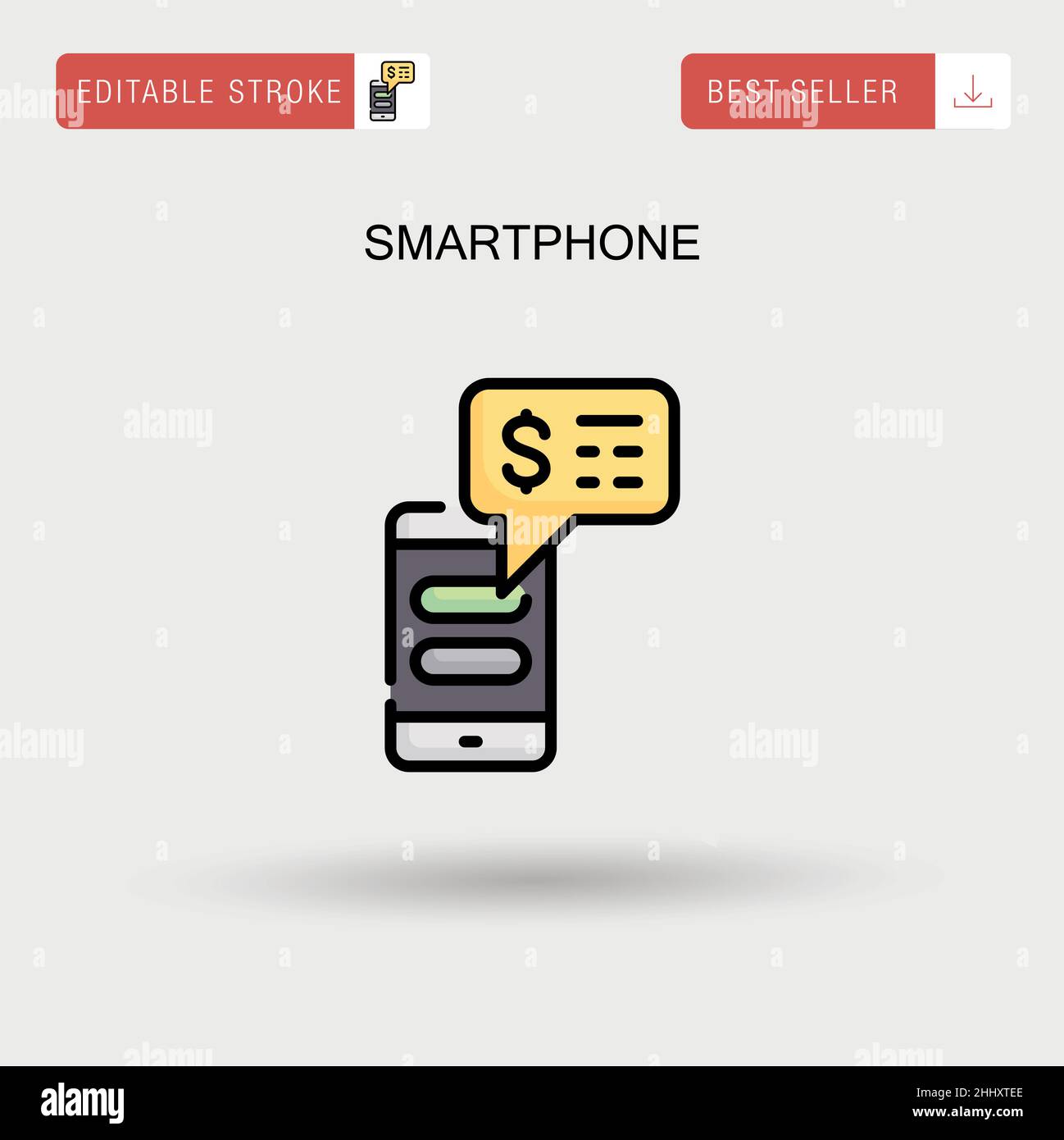 Smartphone Simple vector icon Stock Vector Image & Art - Alamy