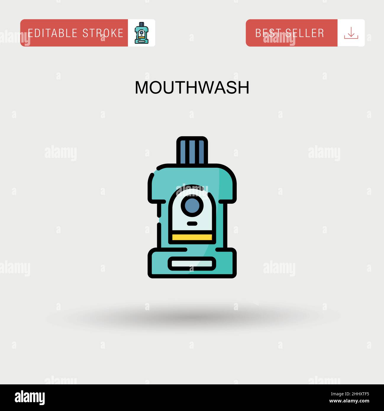 Vector color icon toothbrush Stock Vector Images - Alamy