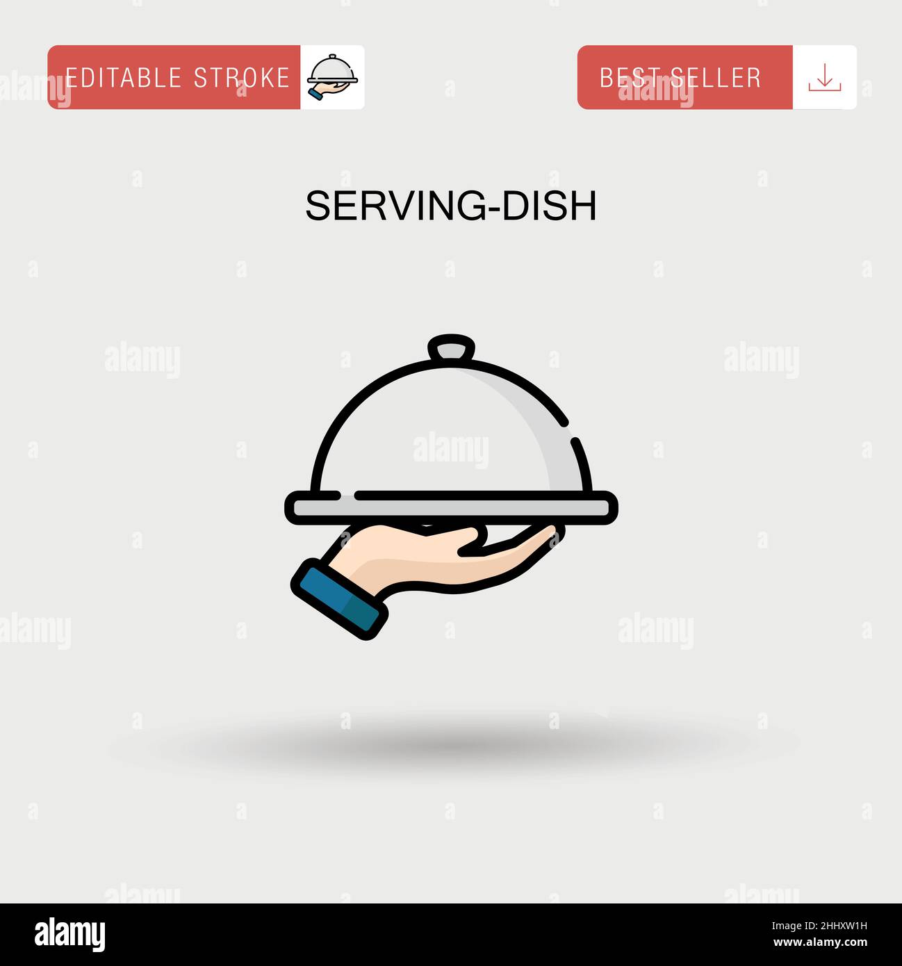 Serving-dish Simple vector icon Stock Vector Image & Art - Alamy