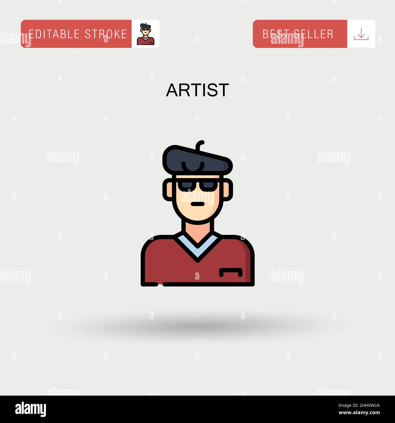 Artist Simple vector icon Stock Vector Image & Art - Alamy
