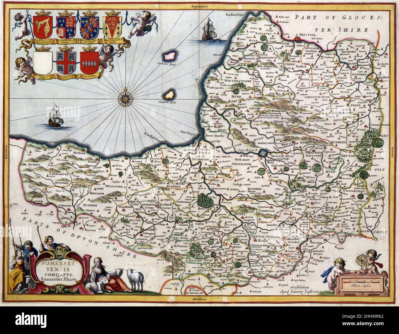 Map of somerset hi-res stock photography and images - Alamy