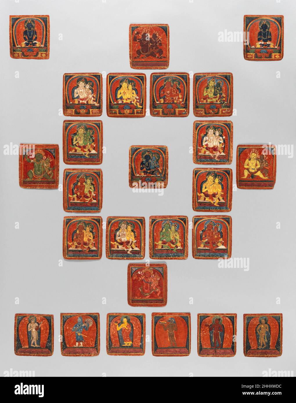 Initiation Card (Tsakalis): Akshobya early 15th century Tibet Tsakali ...