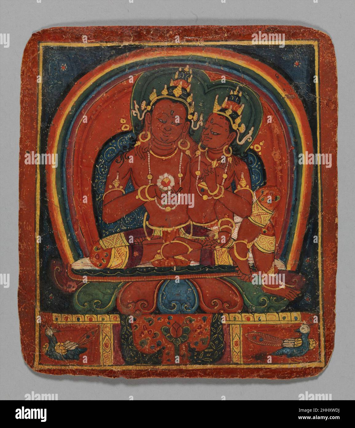 Initiation Card (Tsakalis): Amitabha early 15th century Tibet Tsakali ...