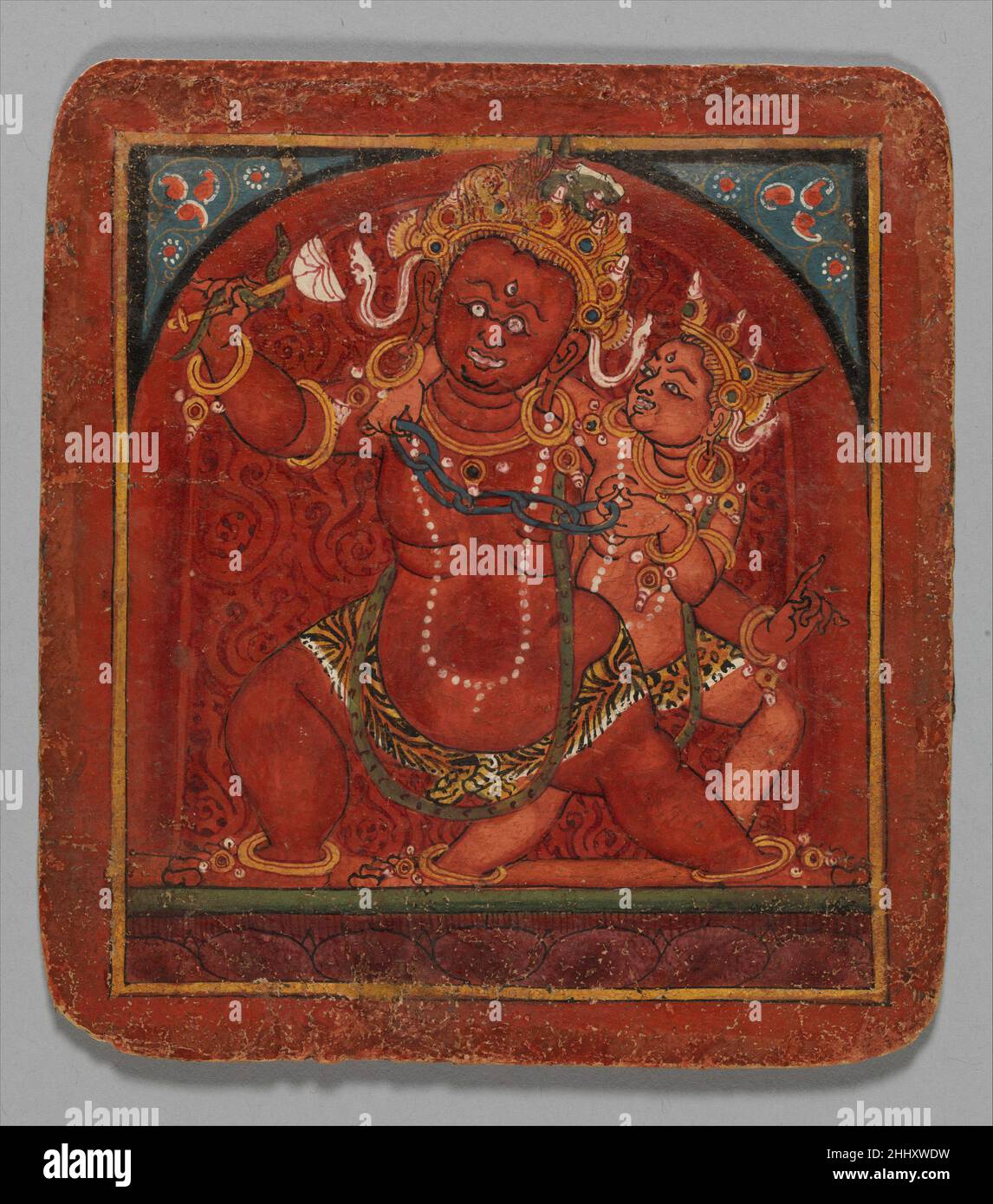 Initiation Card (Tsakalis): Hayagriva early 15th century Tibet Tsakali ...