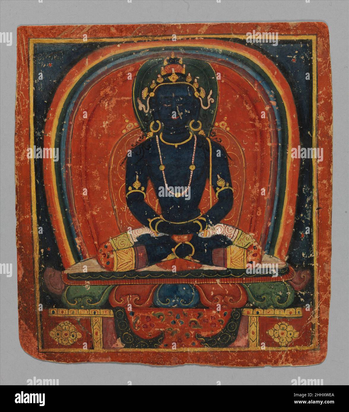 Initiation Card (Tsakalis): Samanthabhandra early 15th century Tibet ...