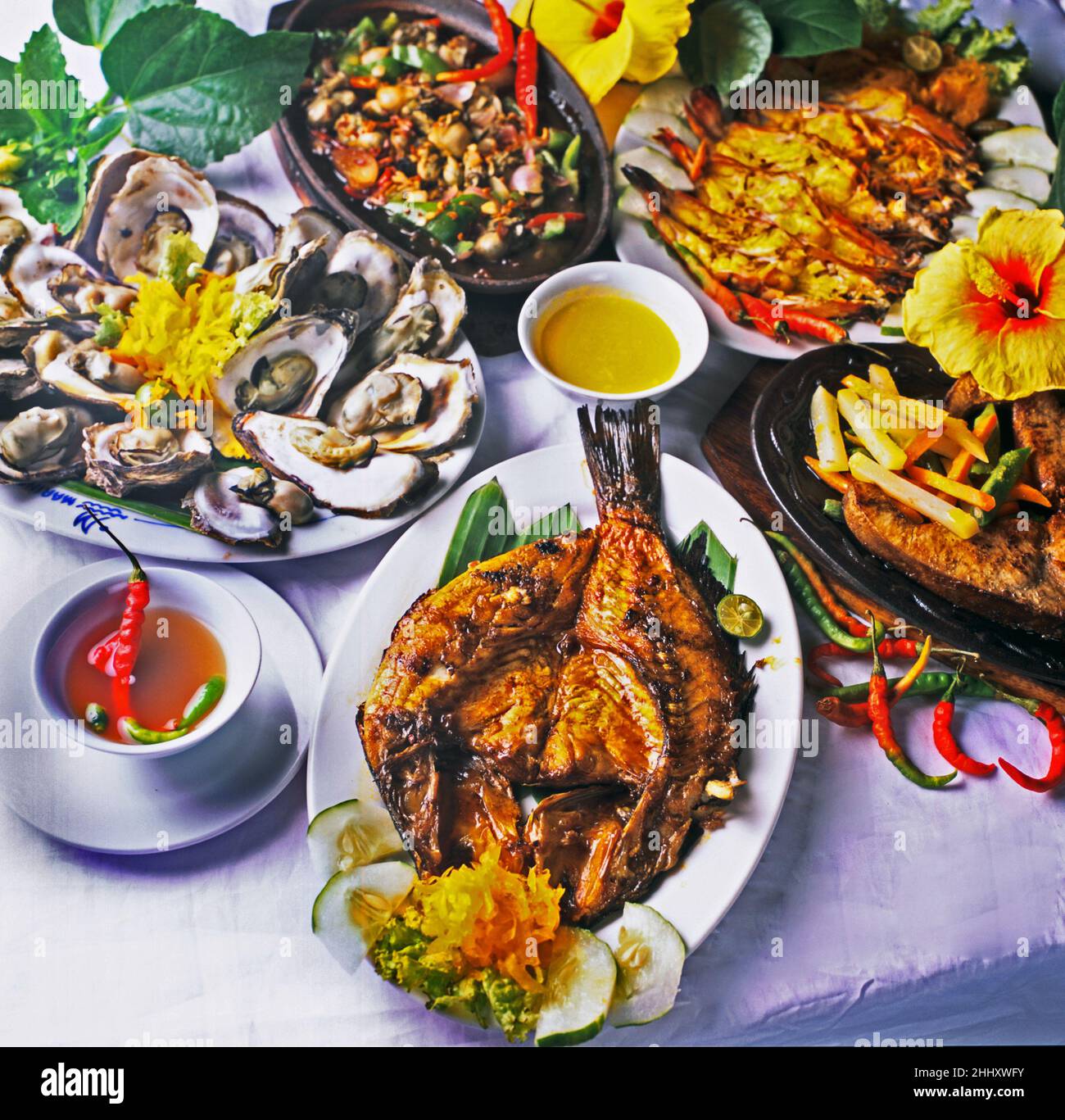 Grilled seafood is a popular choice for native Illongo cuisine ...