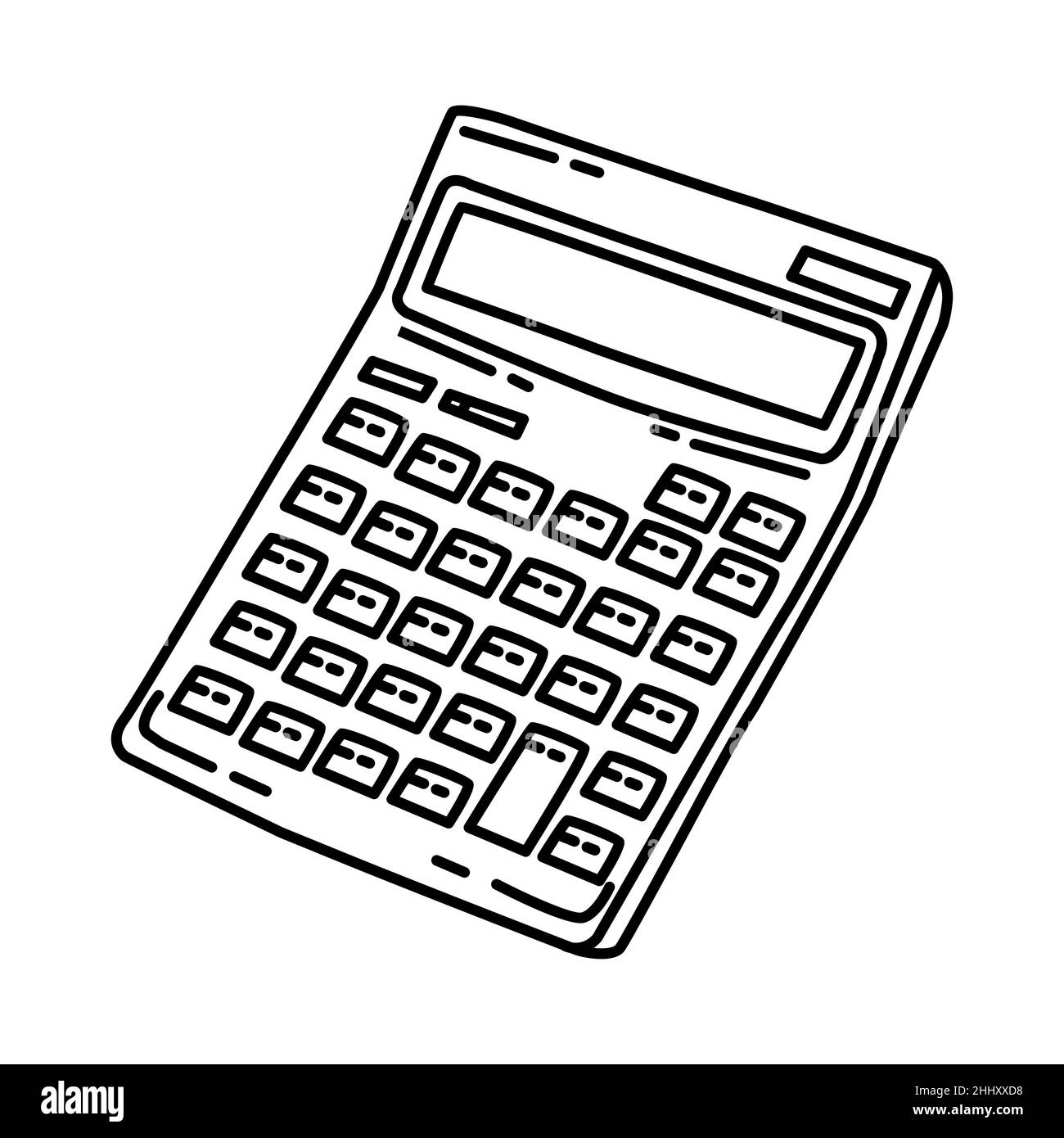 Calculator Office Part of Electronic for Office Device Hand Drawn Icon ...