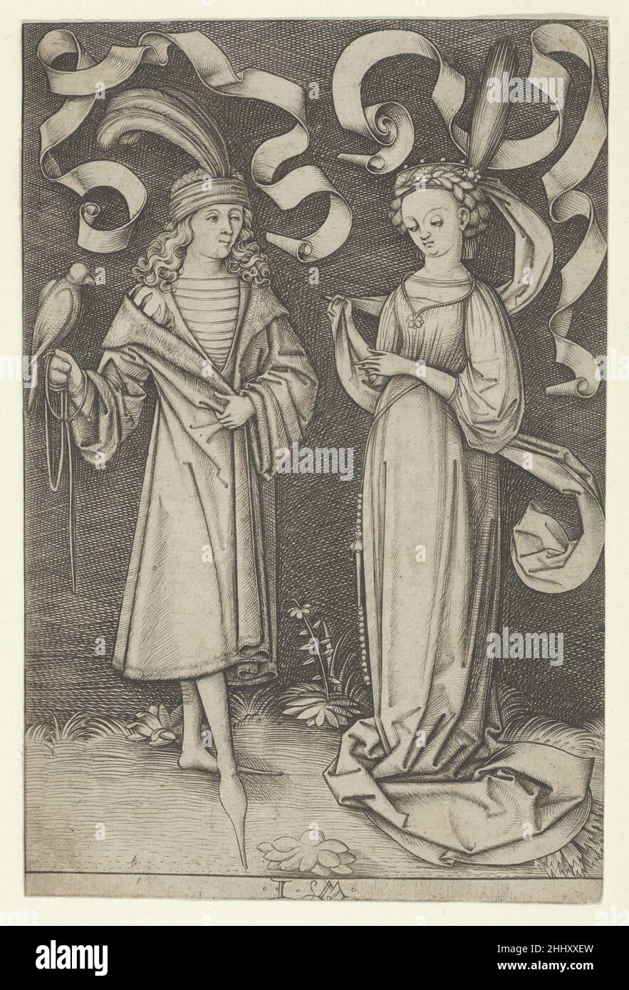 The Falconer and the Lady, from the series Scenes of Daily Life ca ...