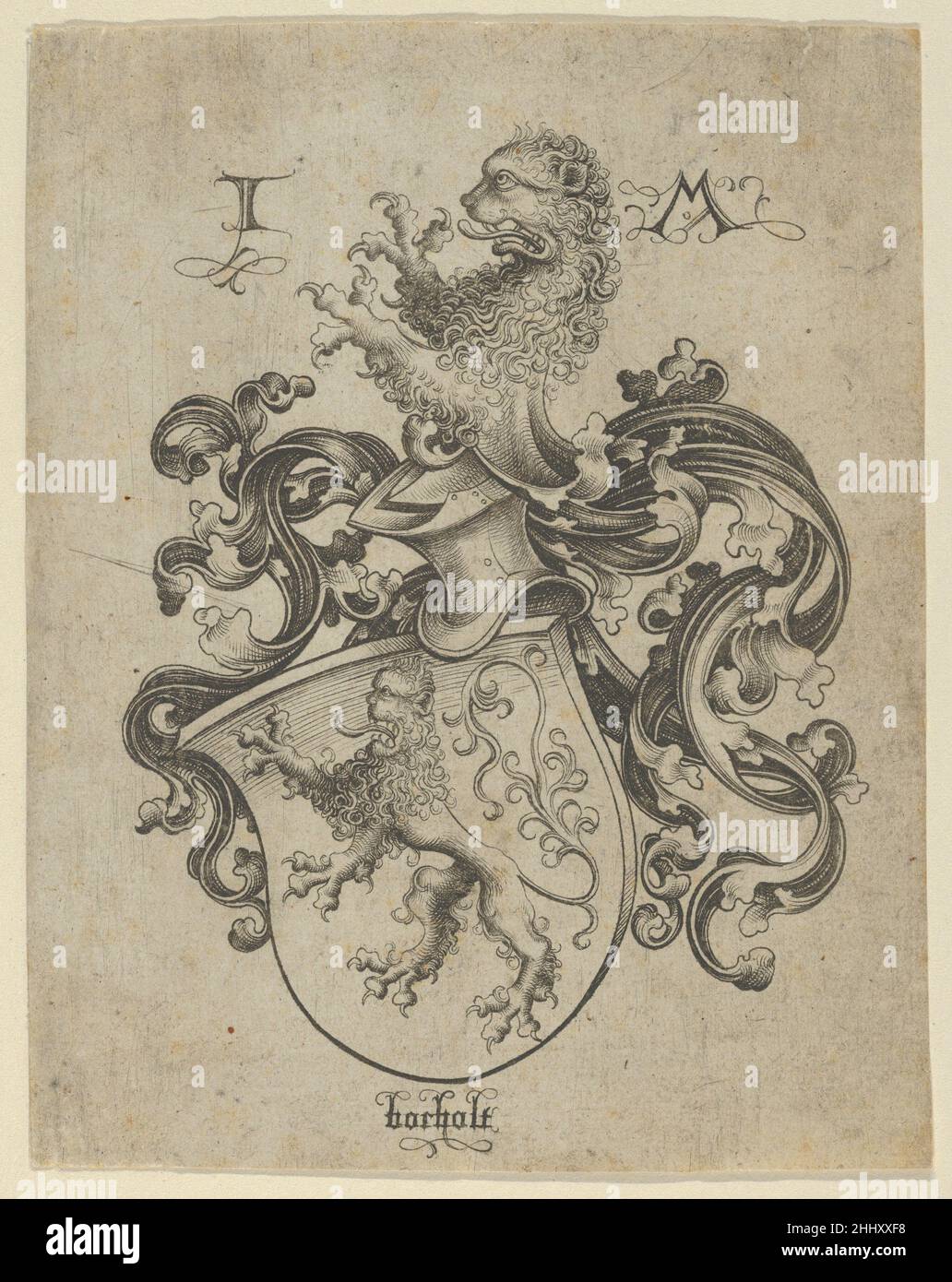 Coat of Arms with a Lion Israhel van Meckenem German. Coat of Arms with ...