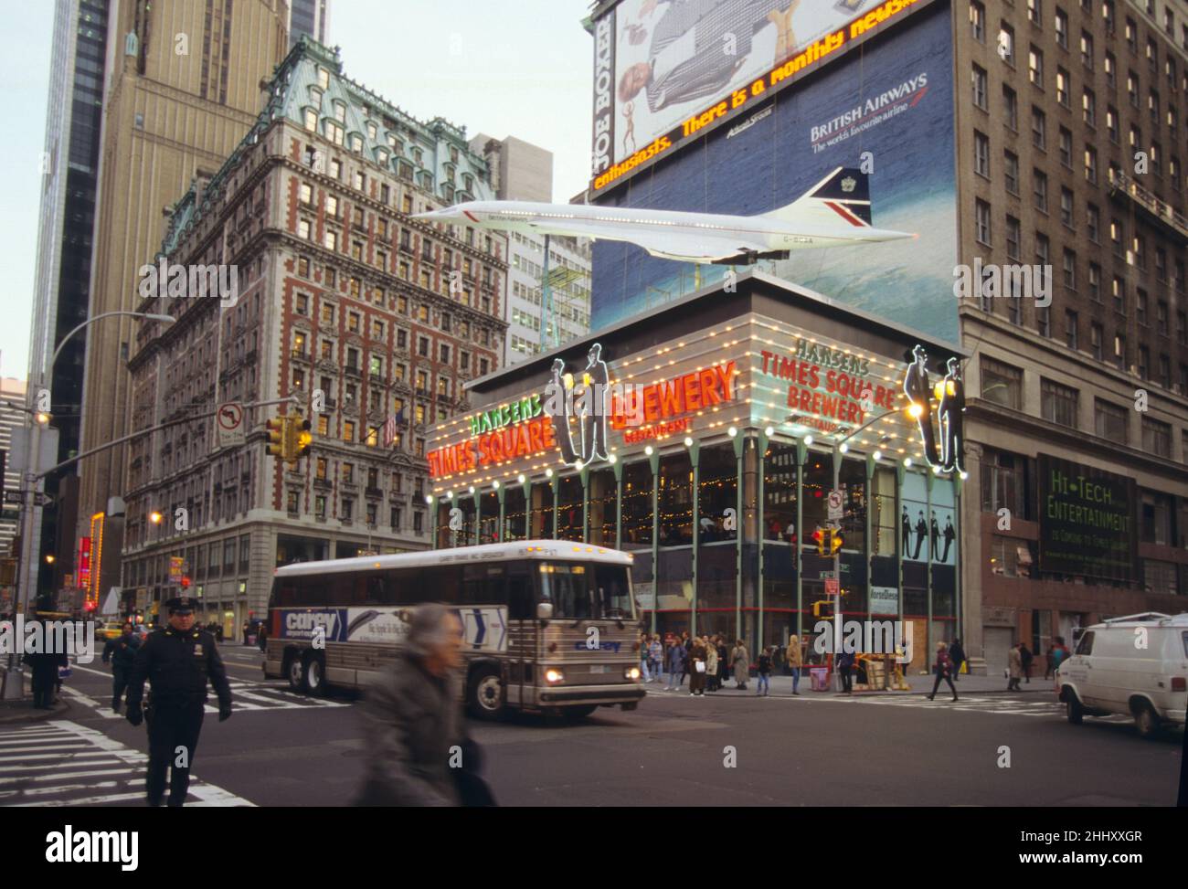 usa new york NY, times square concorde air plane Stock Photo - Alamy