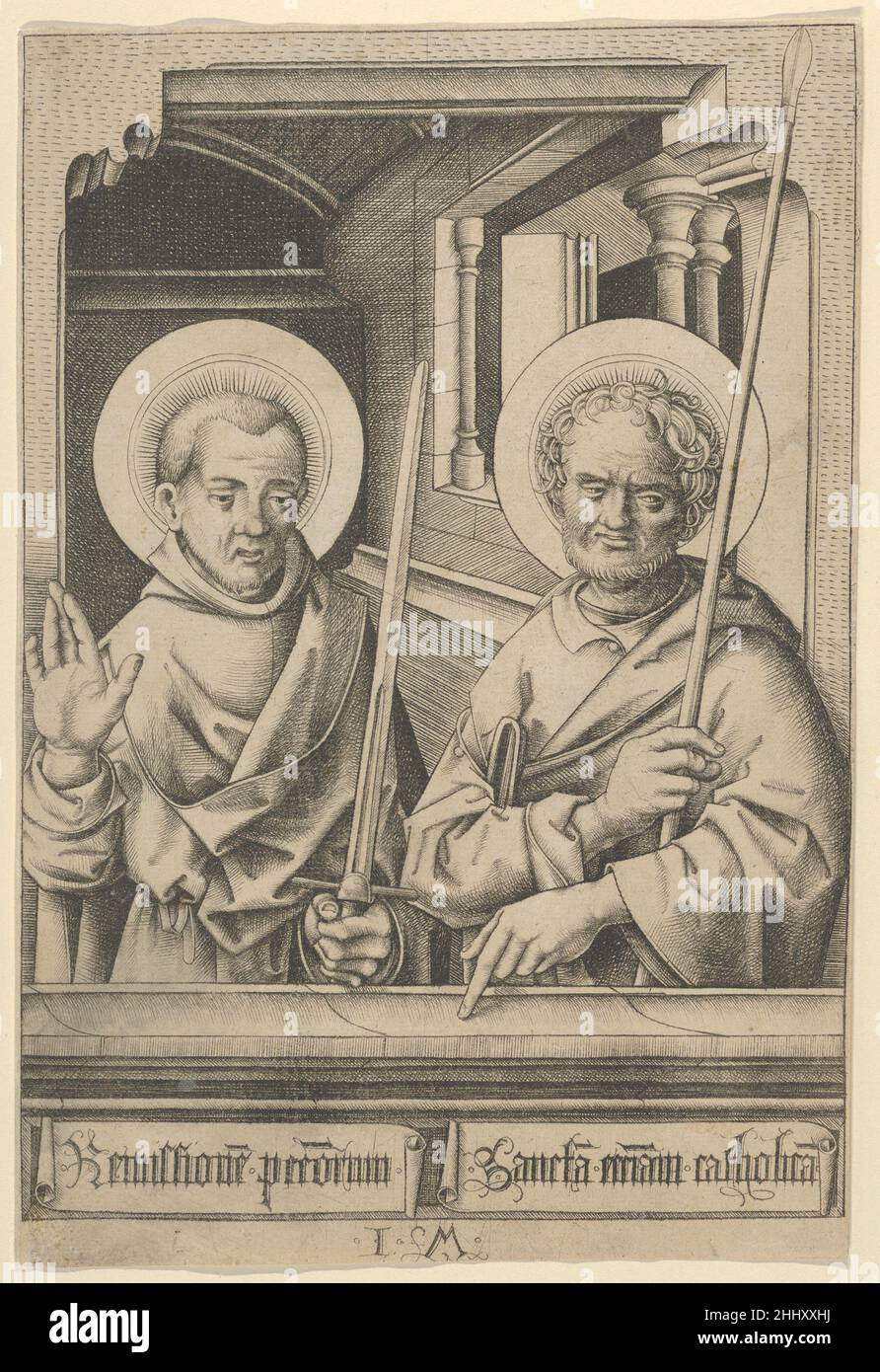 St. Simon (?) and St. Matthew, from The Apostles n.d. Israhel van ...