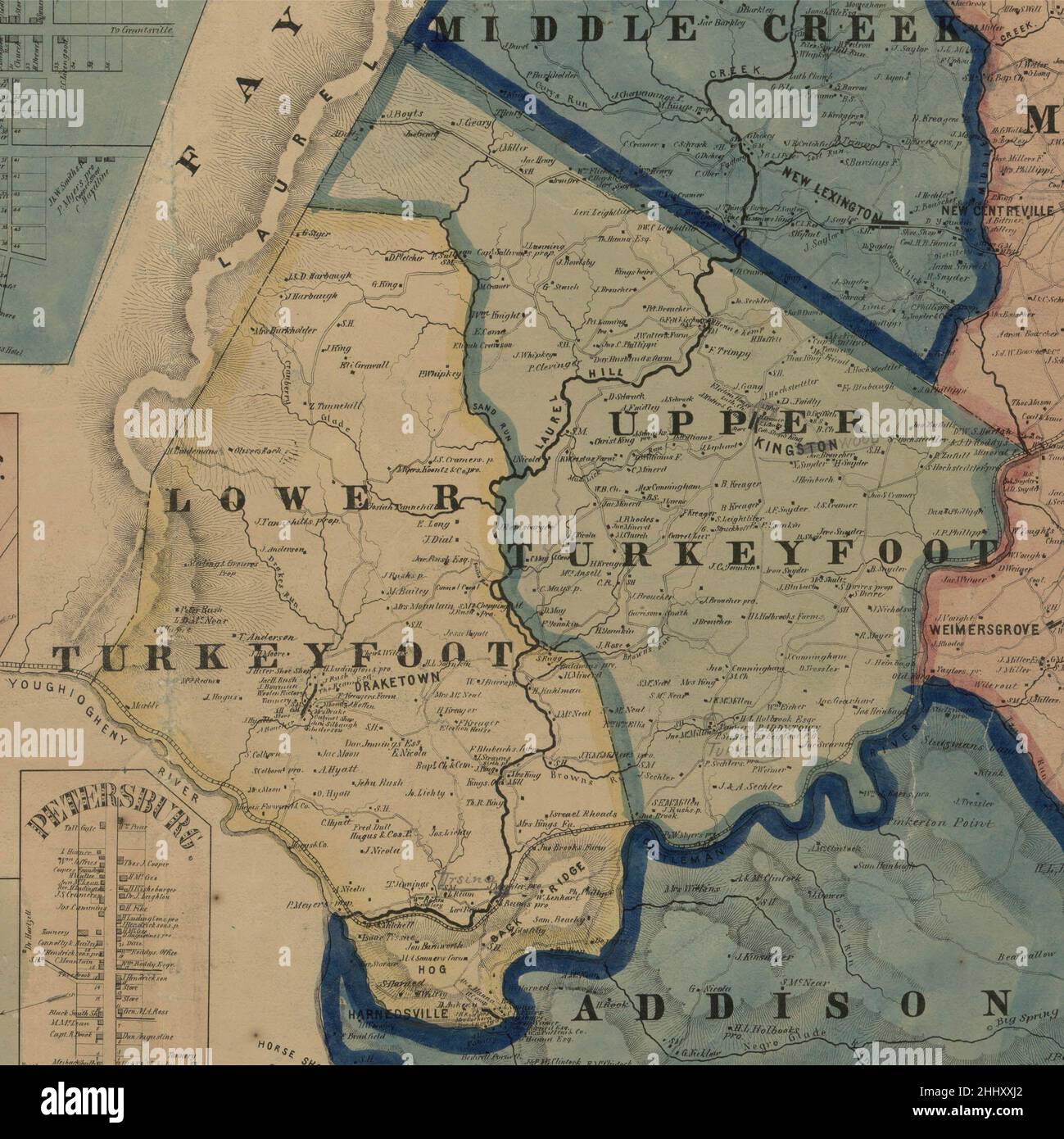 Somerset pennsylvania map hi-res stock photography and images - Alamy