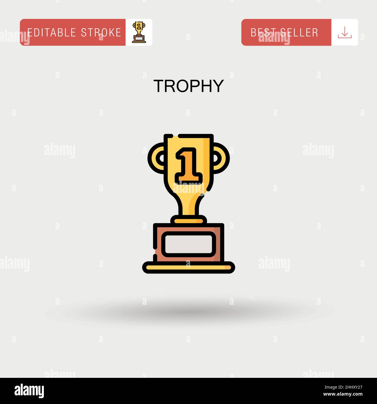 Trophy Simple vector icon Stock Vector Image & Art - Alamy