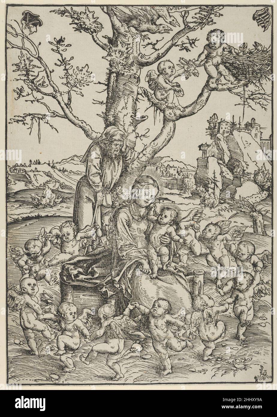 The Rest on the Flight to Egypt, with Dancing Angels Lucas Cranach the Elder German. The Rest on ...
