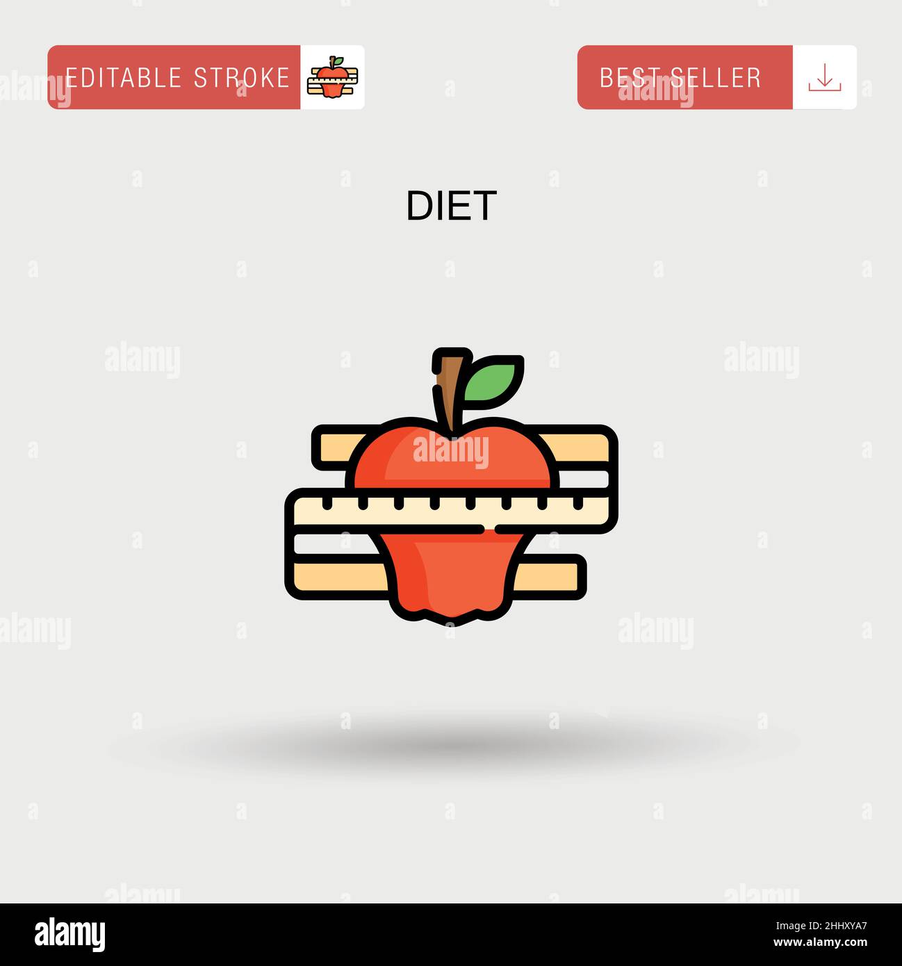 Diet Simple vector icon Stock Vector Image & Art - Alamy