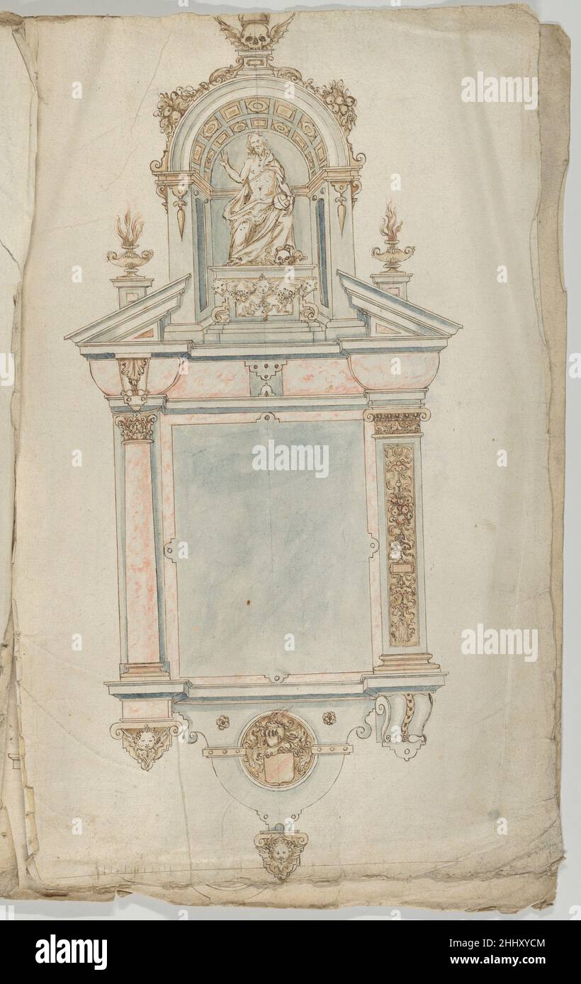 Design for a Wall Tomb with a Variant and a Statue of Christ as ...