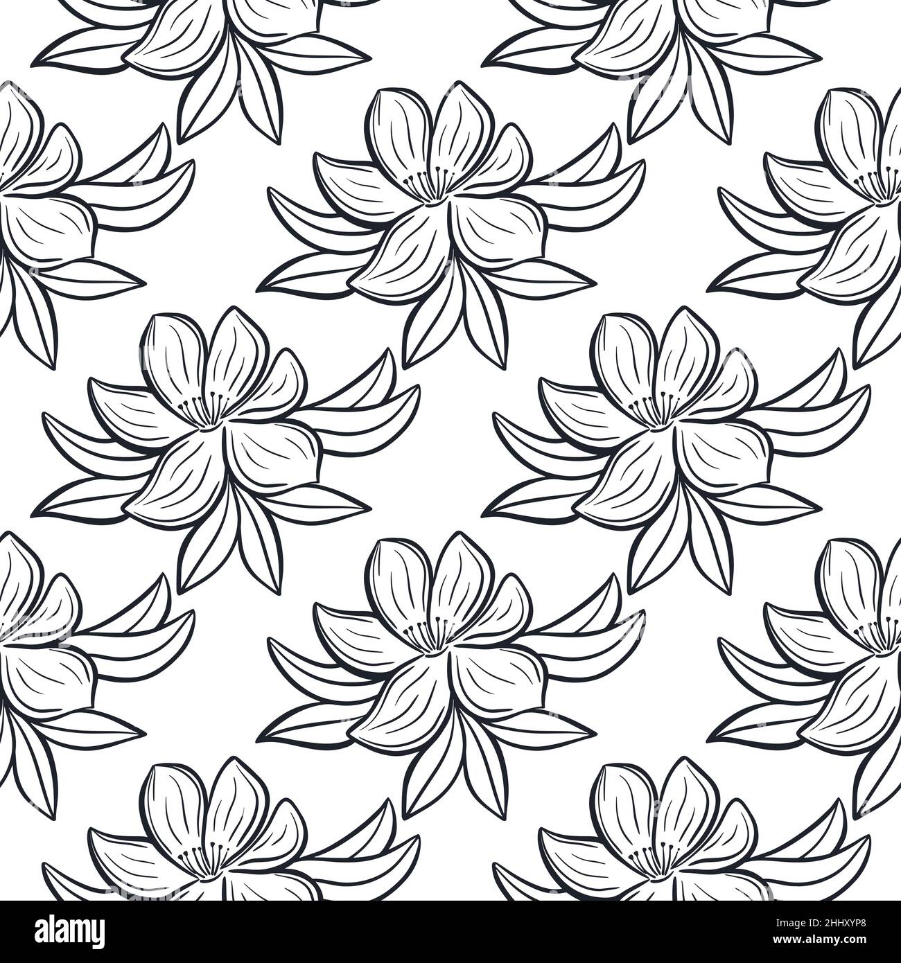 Floral wallpaper seamless pattern Stock Vector Image & Art - Alamy