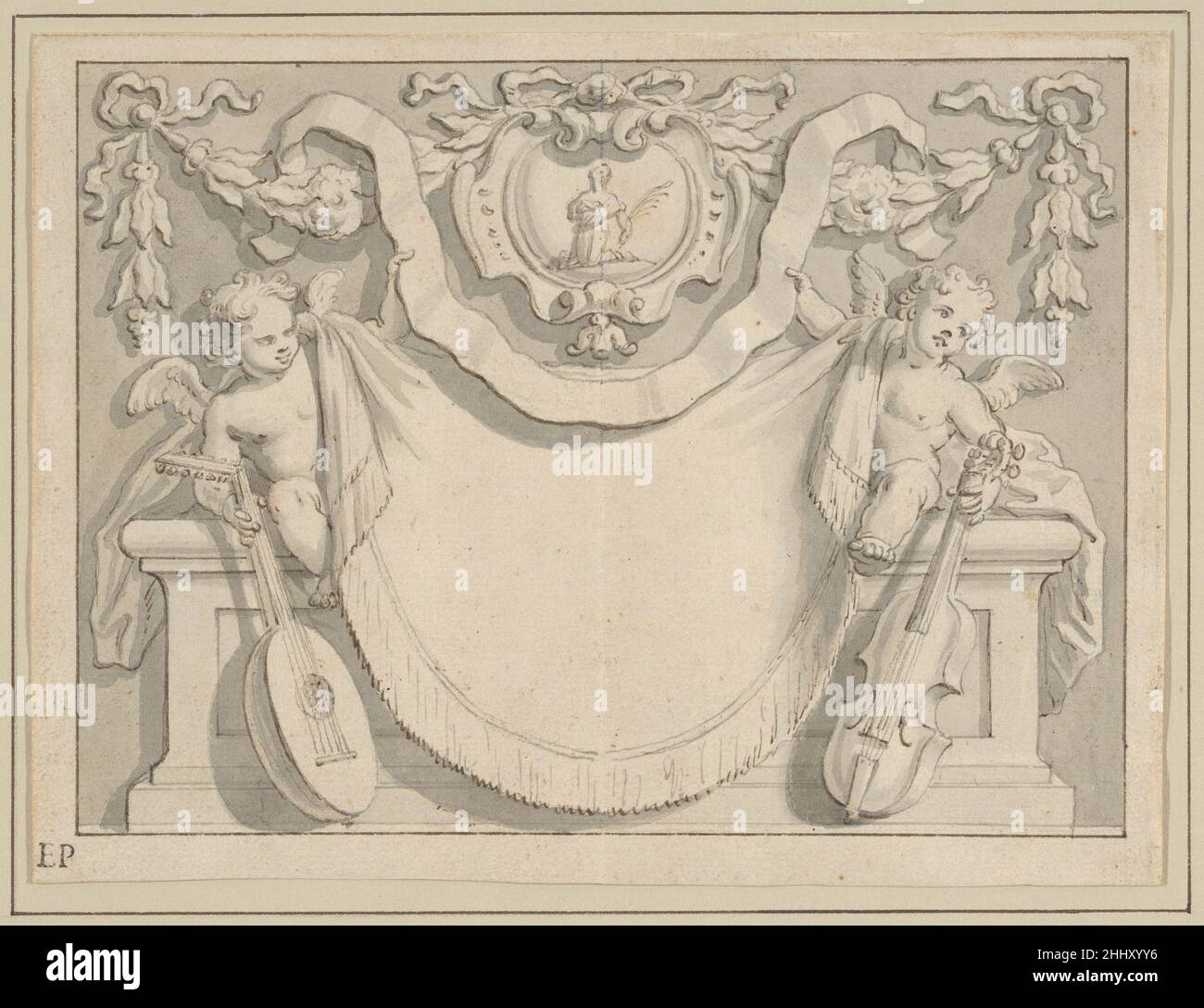 Design for a Cartouche 17th century Anonymous, Italian, 17th century ...