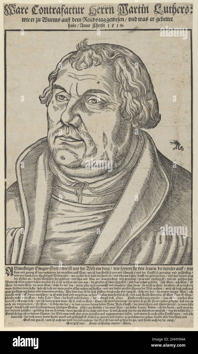 Martin Luther, Bust to the Left 1551 Lucas Cranach the Elder German ...