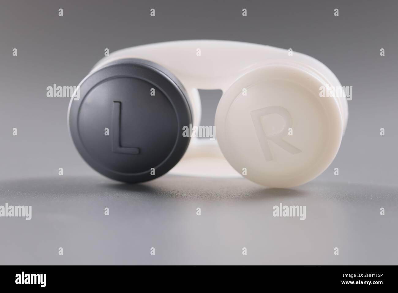 Container for contact lenses with left and right marking Stock Photo ...