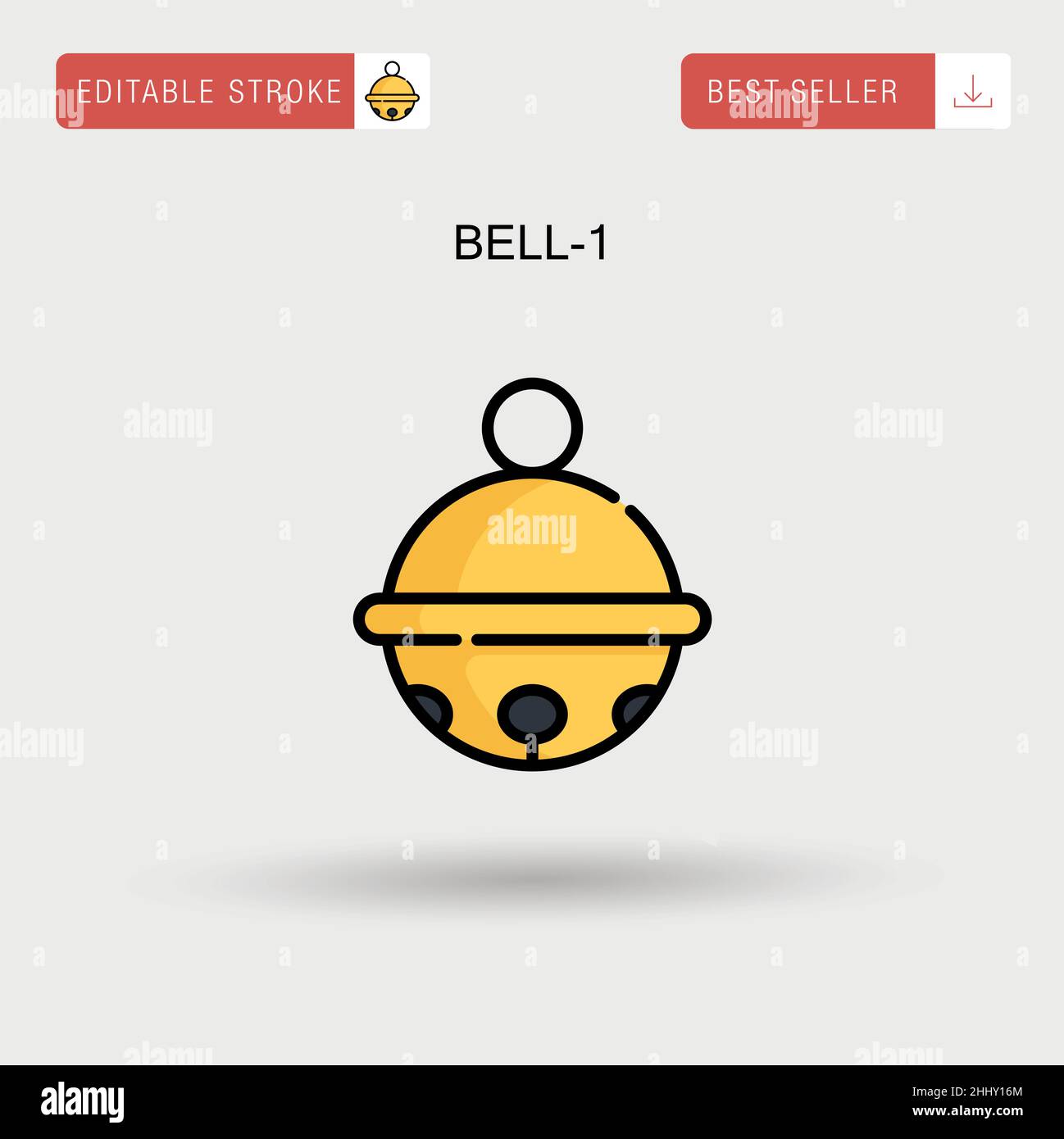 Bell-1 Simple vector icon Stock Vector Image & Art - Alamy