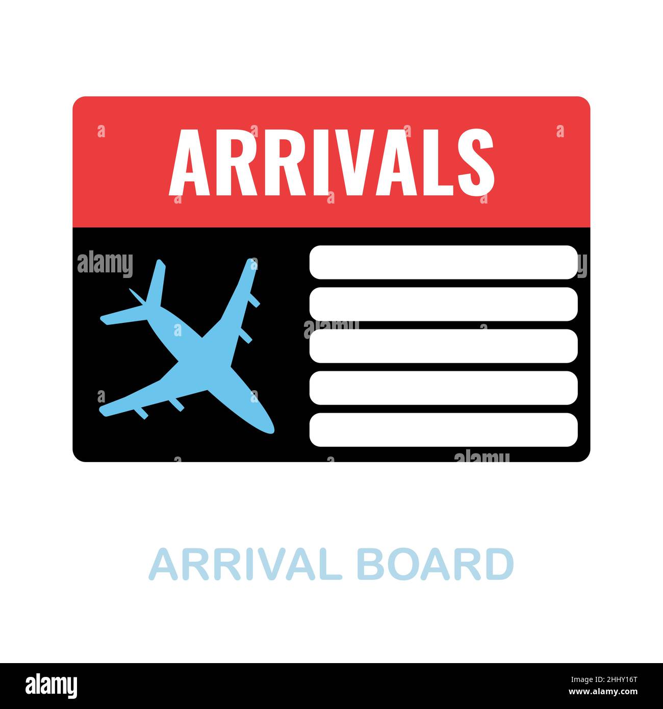 Arrival Board flat icon. Colored element sign from airport collection ...