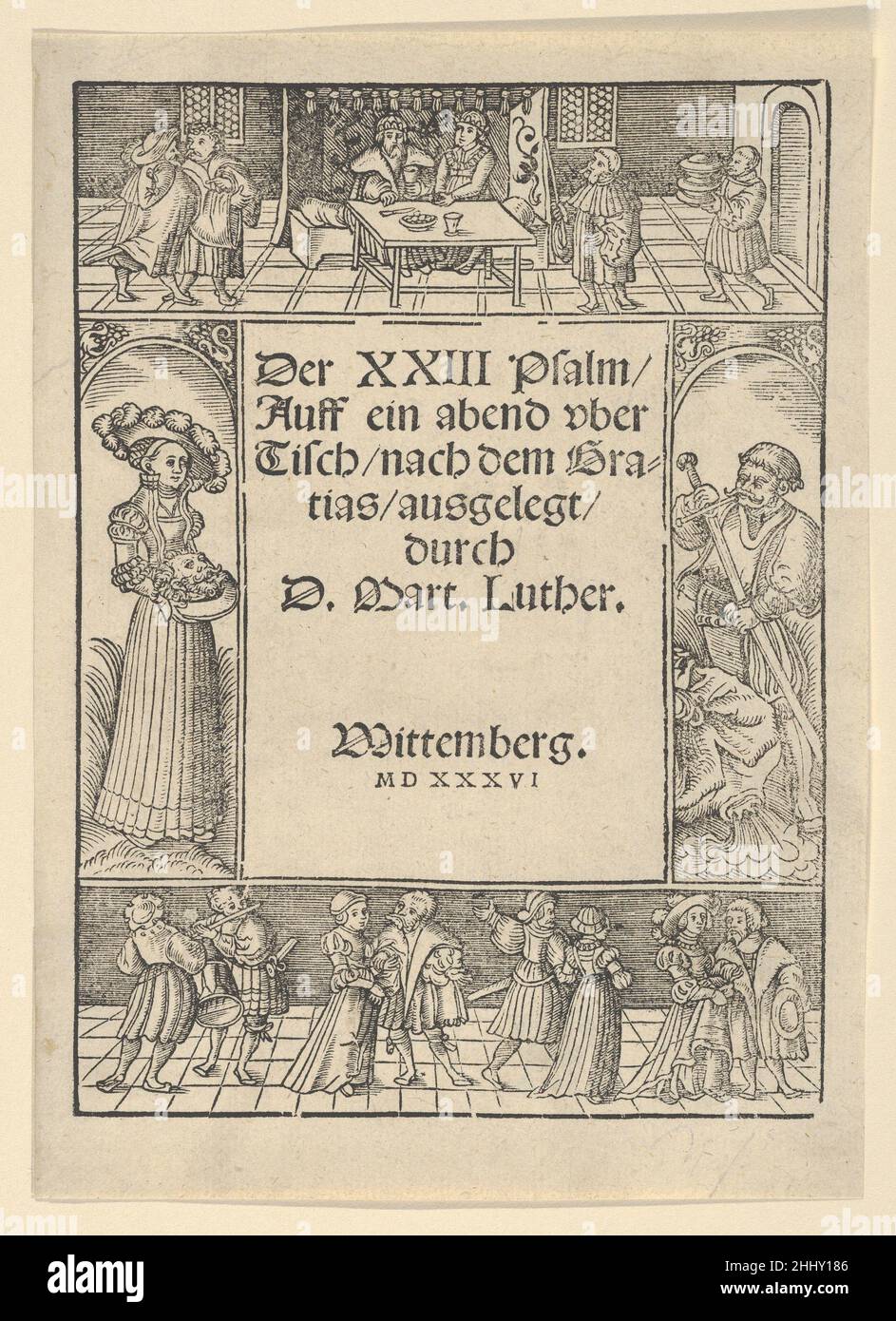 Title-Border with the Story of Salome and St. John the Baptist Lucas ...