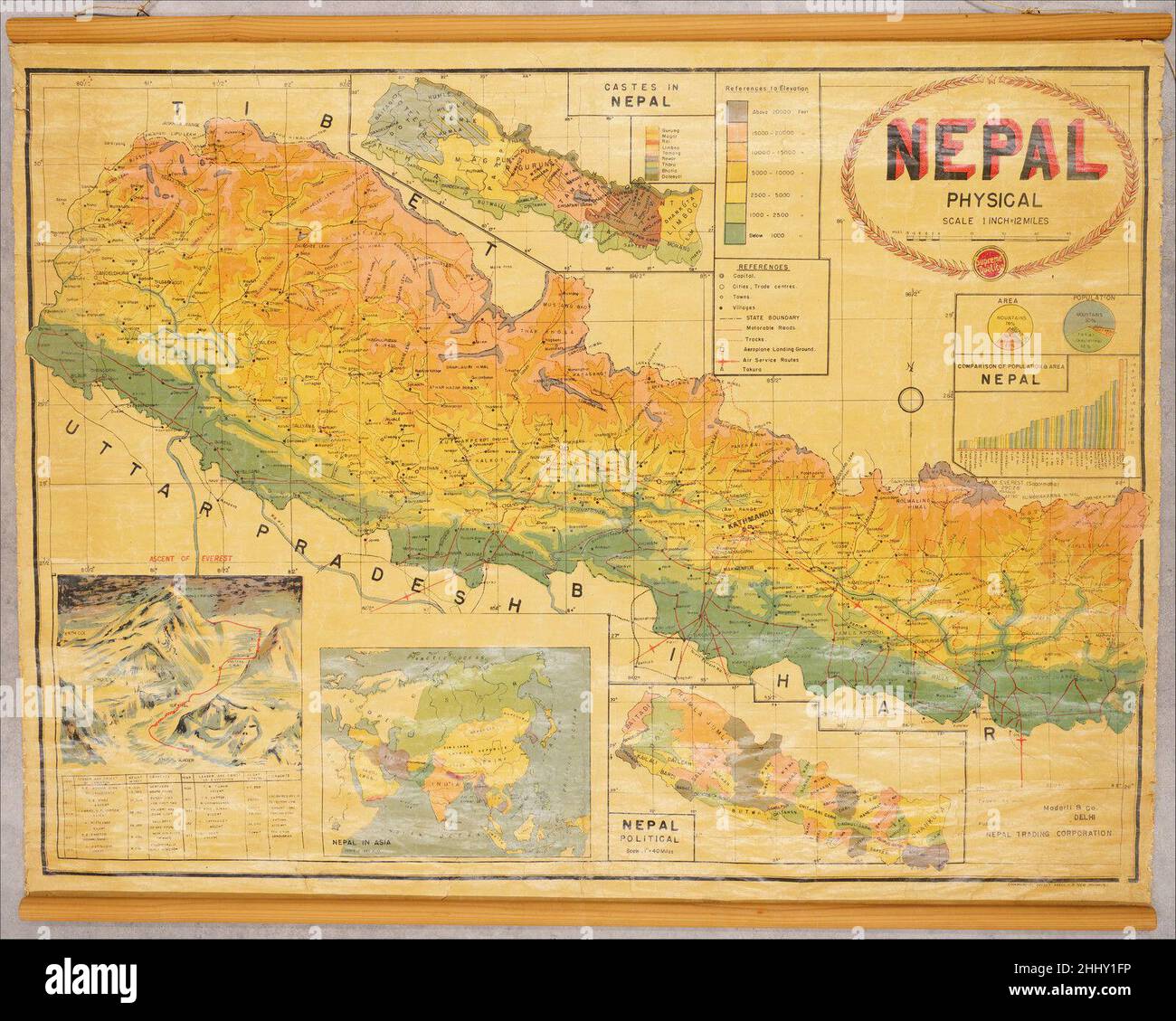 Map of nepal hi-res stock photography and images - Alamy